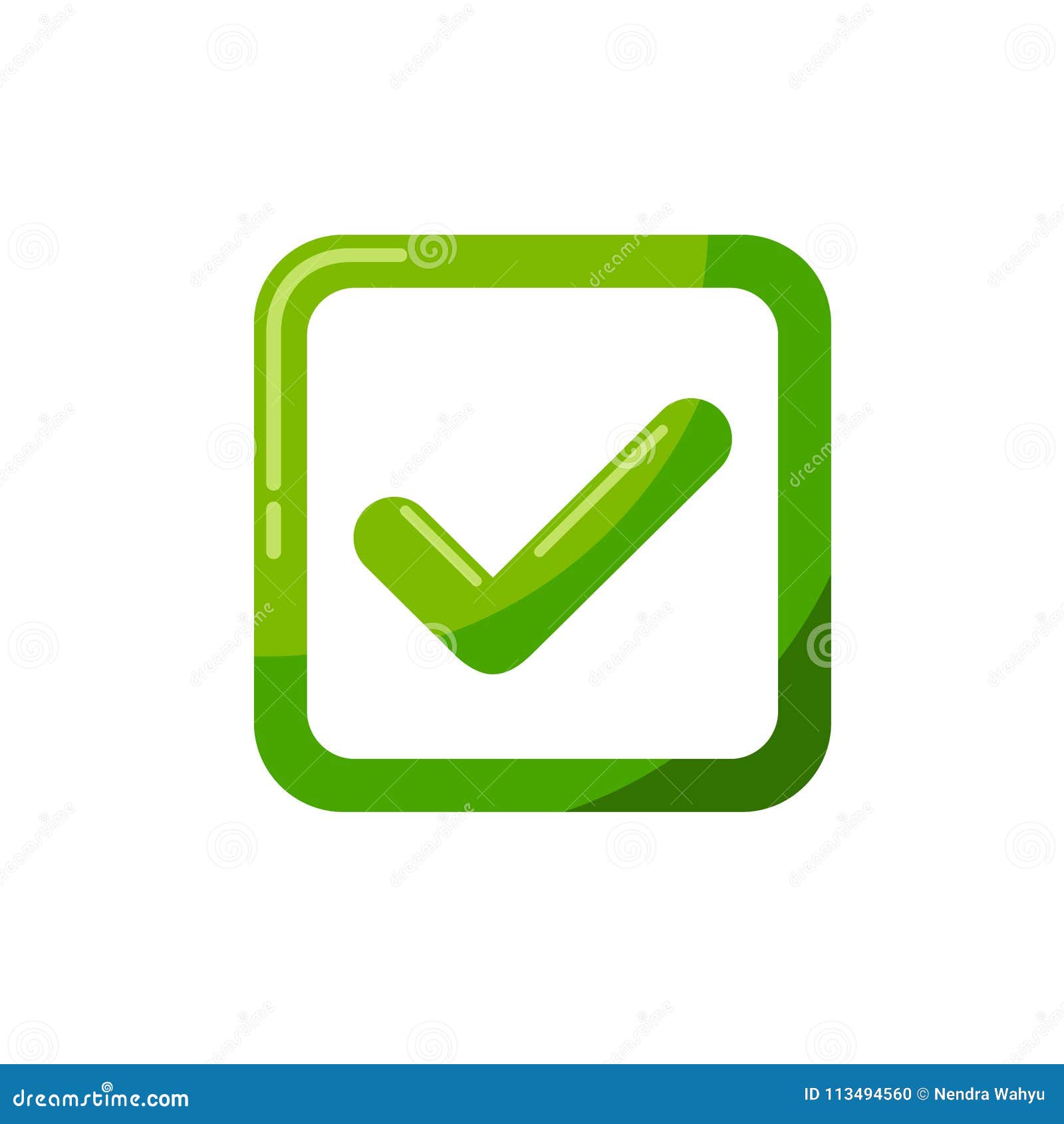 Simple Flat Modern Symbol Icon of a Rounded Check Mark Stock Vector ... Simple Flat Modern Symbol Icon of a Rounded Check Mark Stock Vector ...