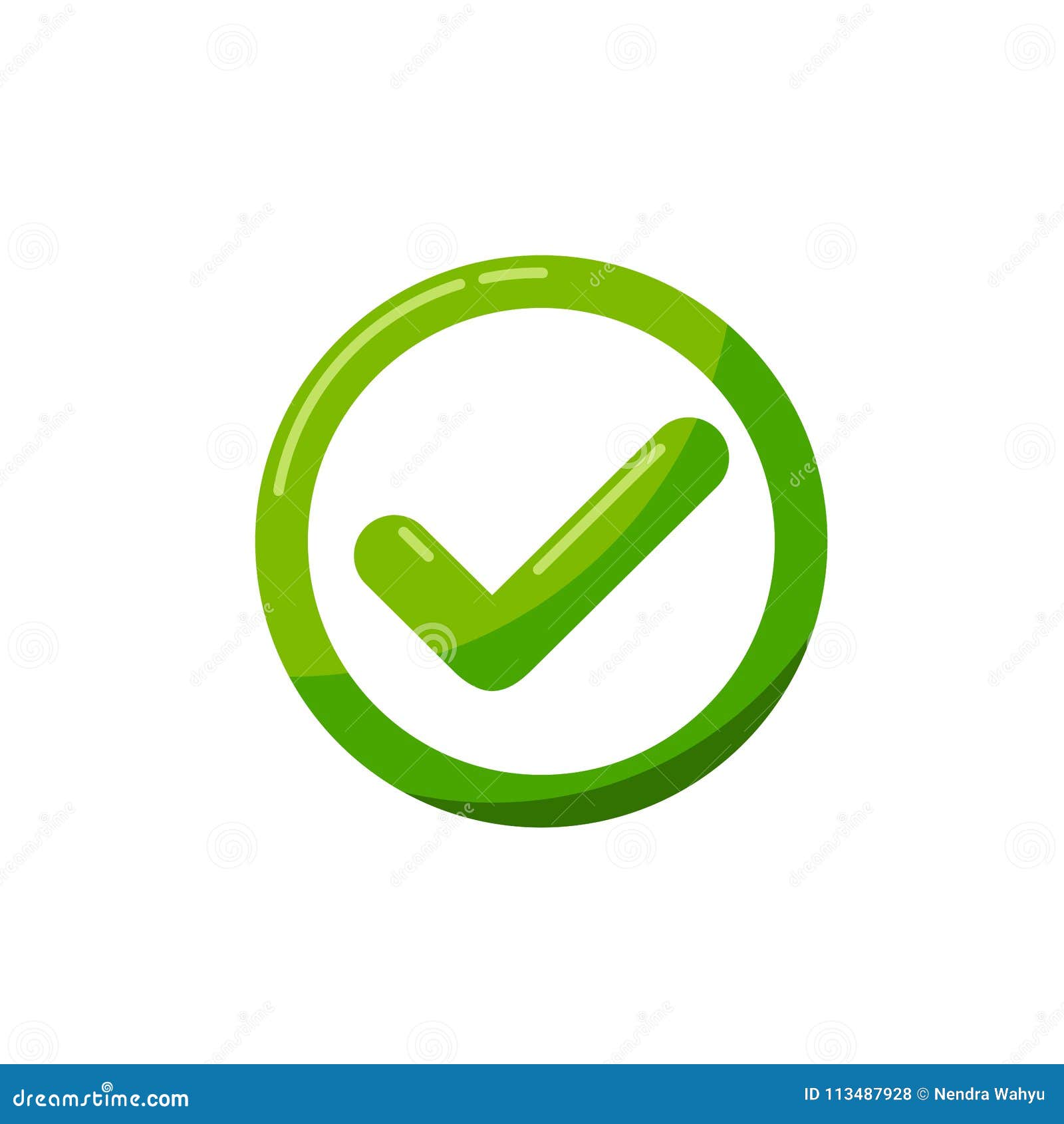 Simple Flat Modern Symbol of a Rounded Check Mark Stock Vector ...