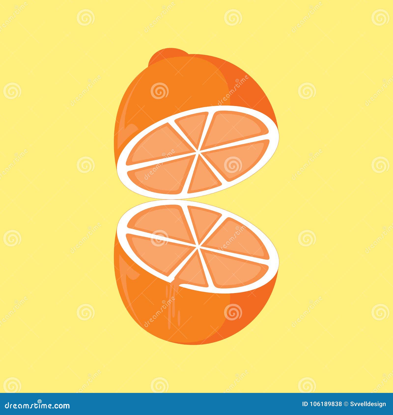 Simple Flat Open Orange Vector Illustration Stock Vector - Illustration ...