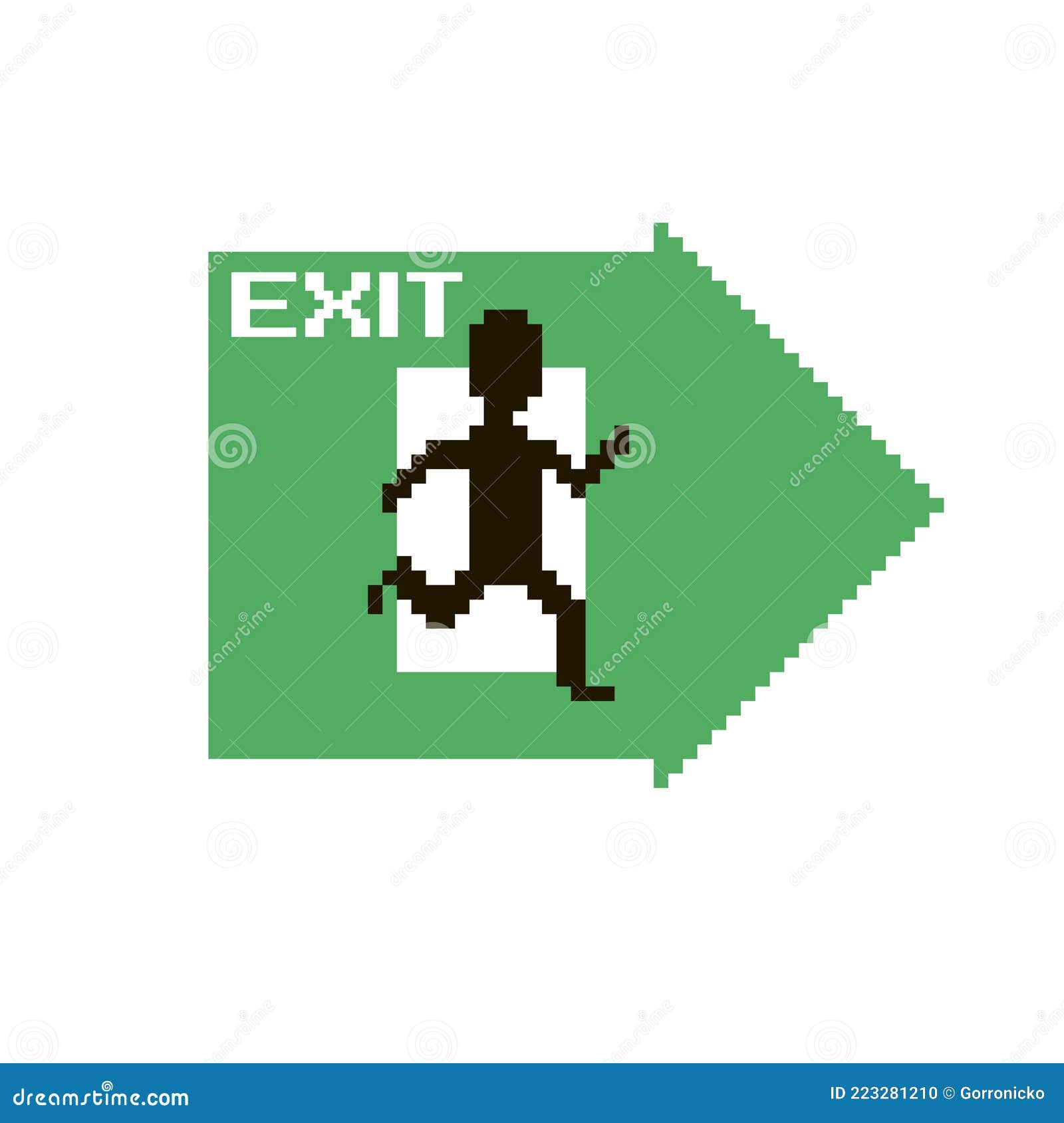 Simple Flat Pixel Art Illustration of Arrow Sign Indicating Where the ...