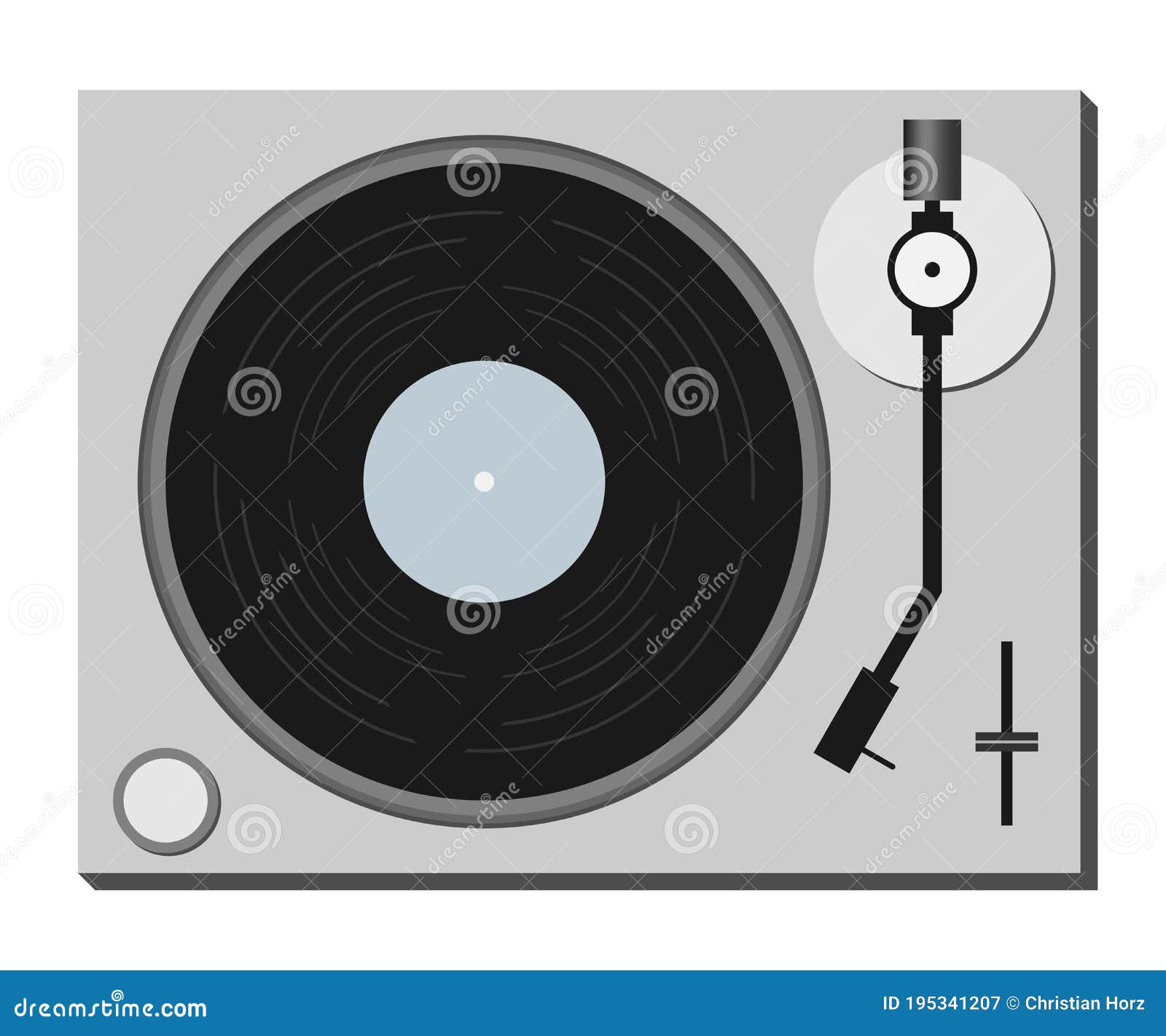 Simple Flat Record Player Symbol Isolated on White Stock Vector ...