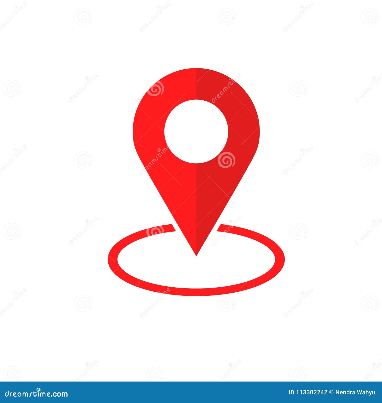 Simple Flat Red Minimalist Locator App Stock Vector - Illustration of ...
