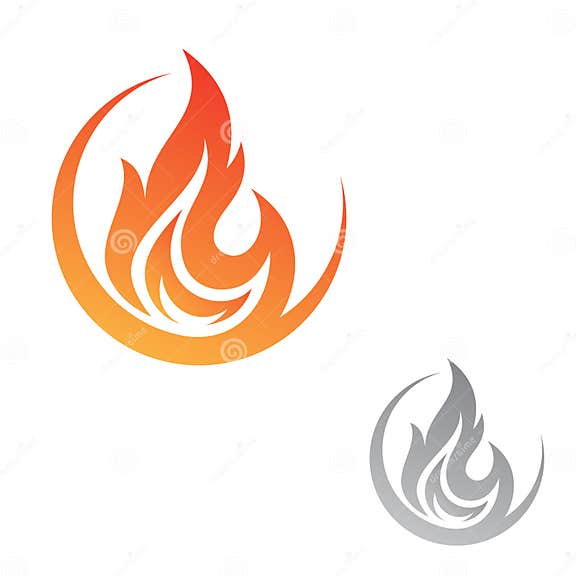 Simple Flat Round Fire Flame Vector Icon for Graphic Design, Web and ...