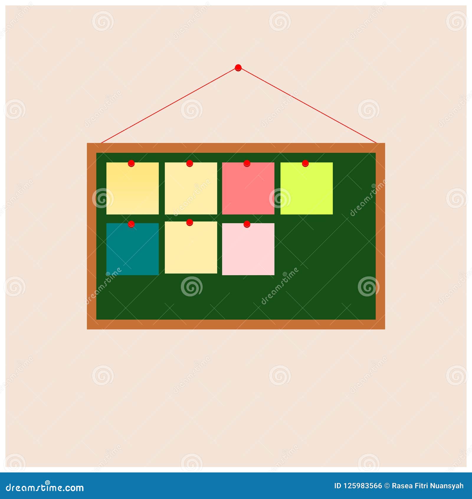 Simple Flat Schedule Task Board Vector Stock Illustration ...