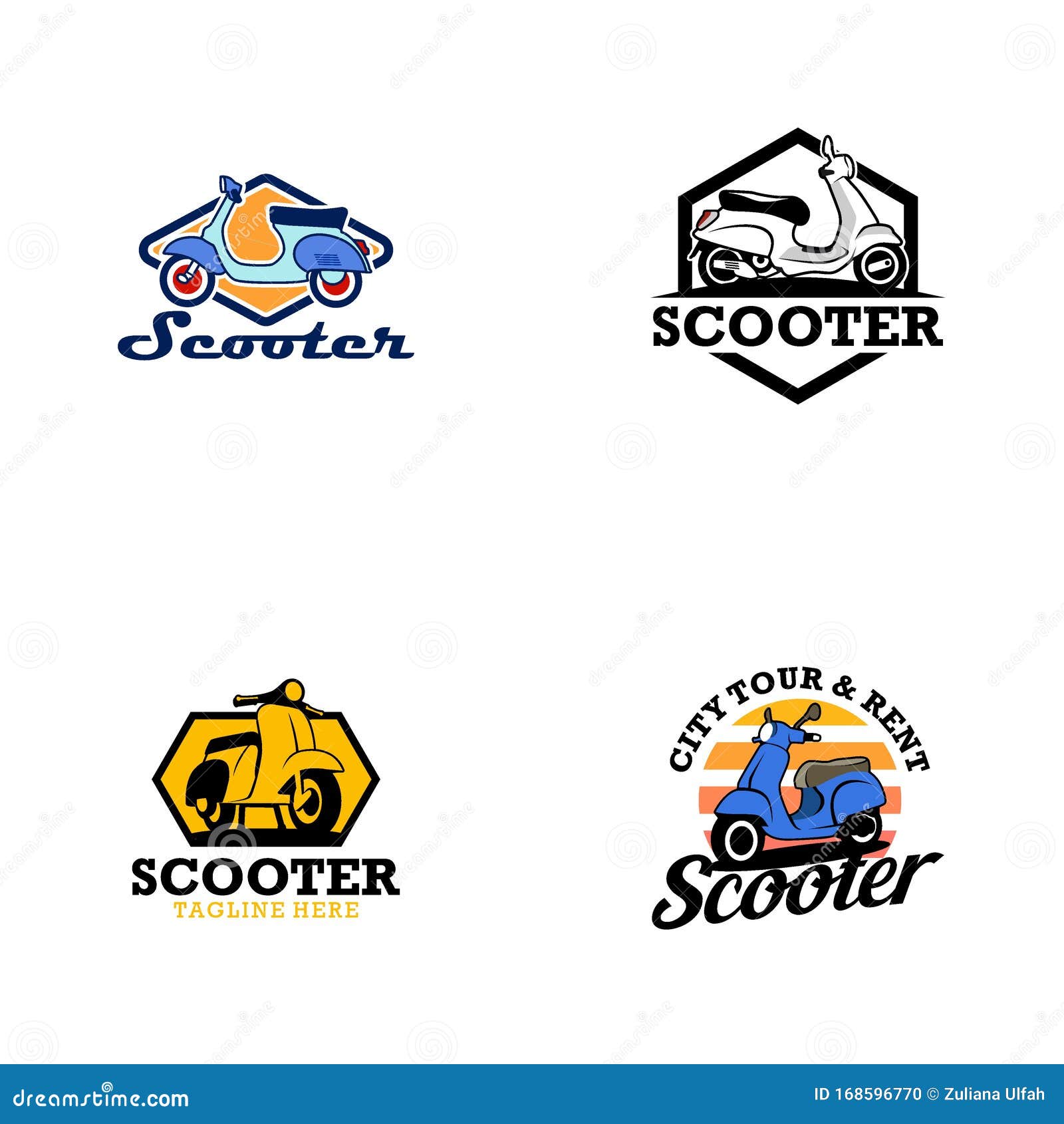 Creative Scooter Logo Vector Art Logo Royalty-Free Cartoon ...