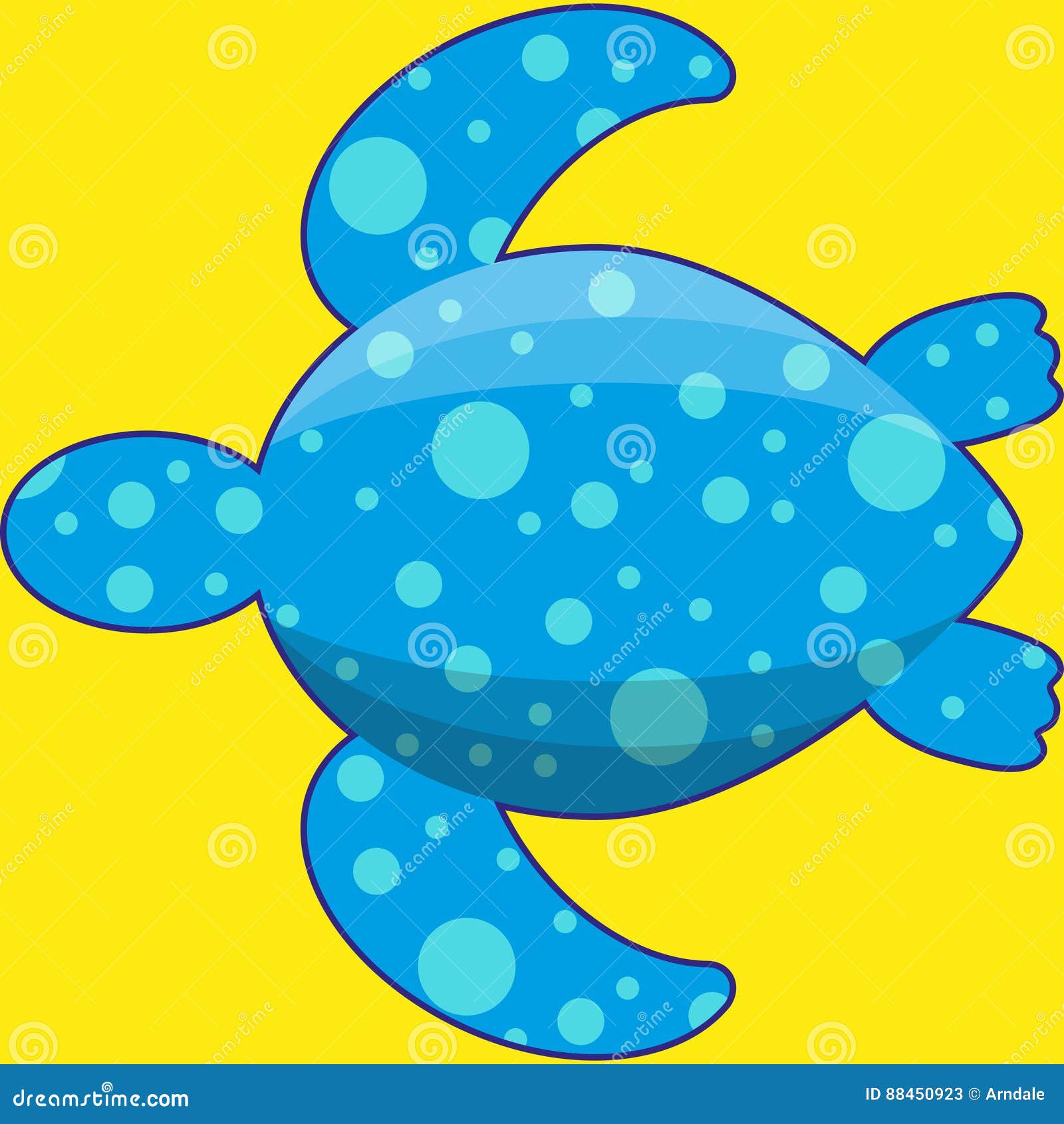 Simple Flat Sea Turtle Decorated by Patterns Stock Illustration ...