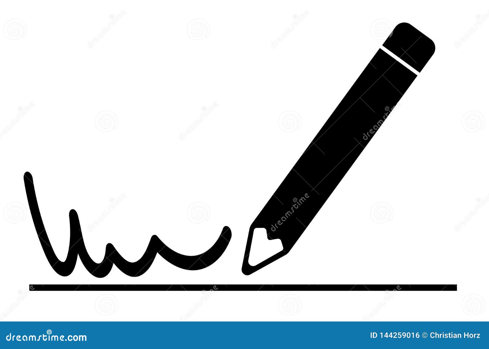 Simple Flat Signature Signing a Document Icon Stock Vector ...