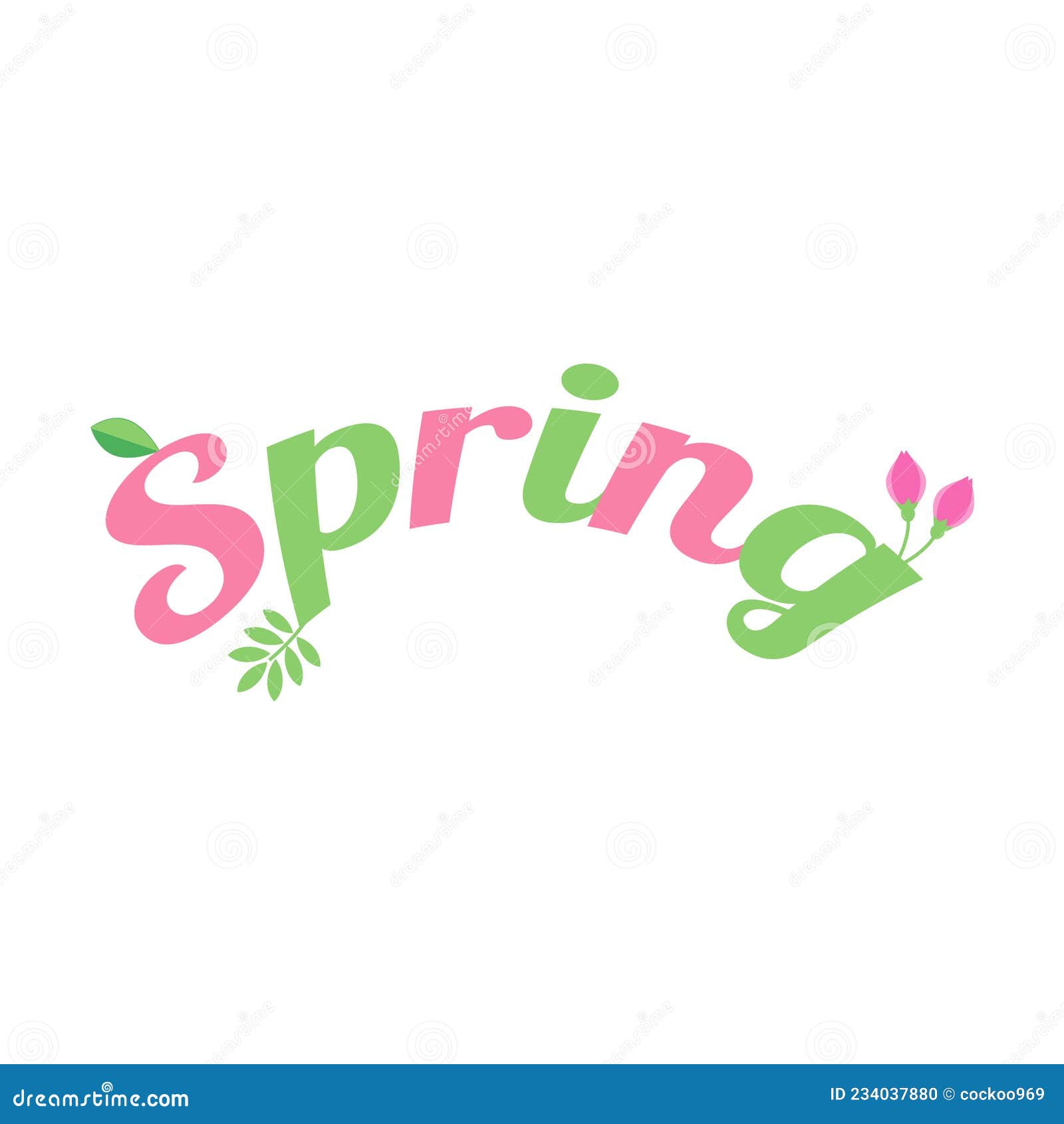 Simple and Flat Spring Logo Stock Vector - Illustration of yellowgreen ...