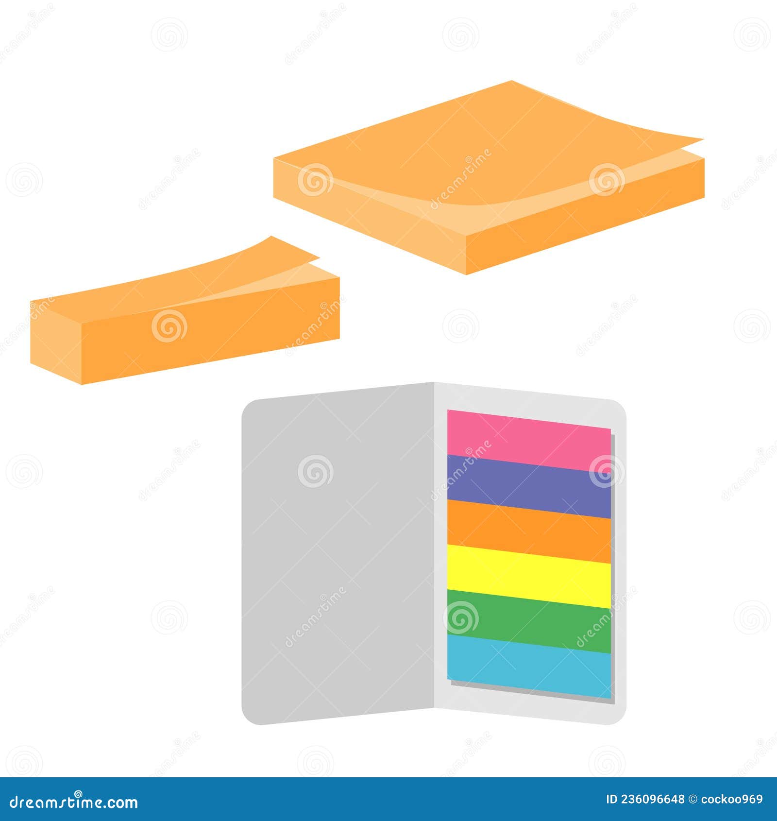 Simple and Flat Sticky Note Illustration Stock Vector - Illustration of icon, colorful: 236096648