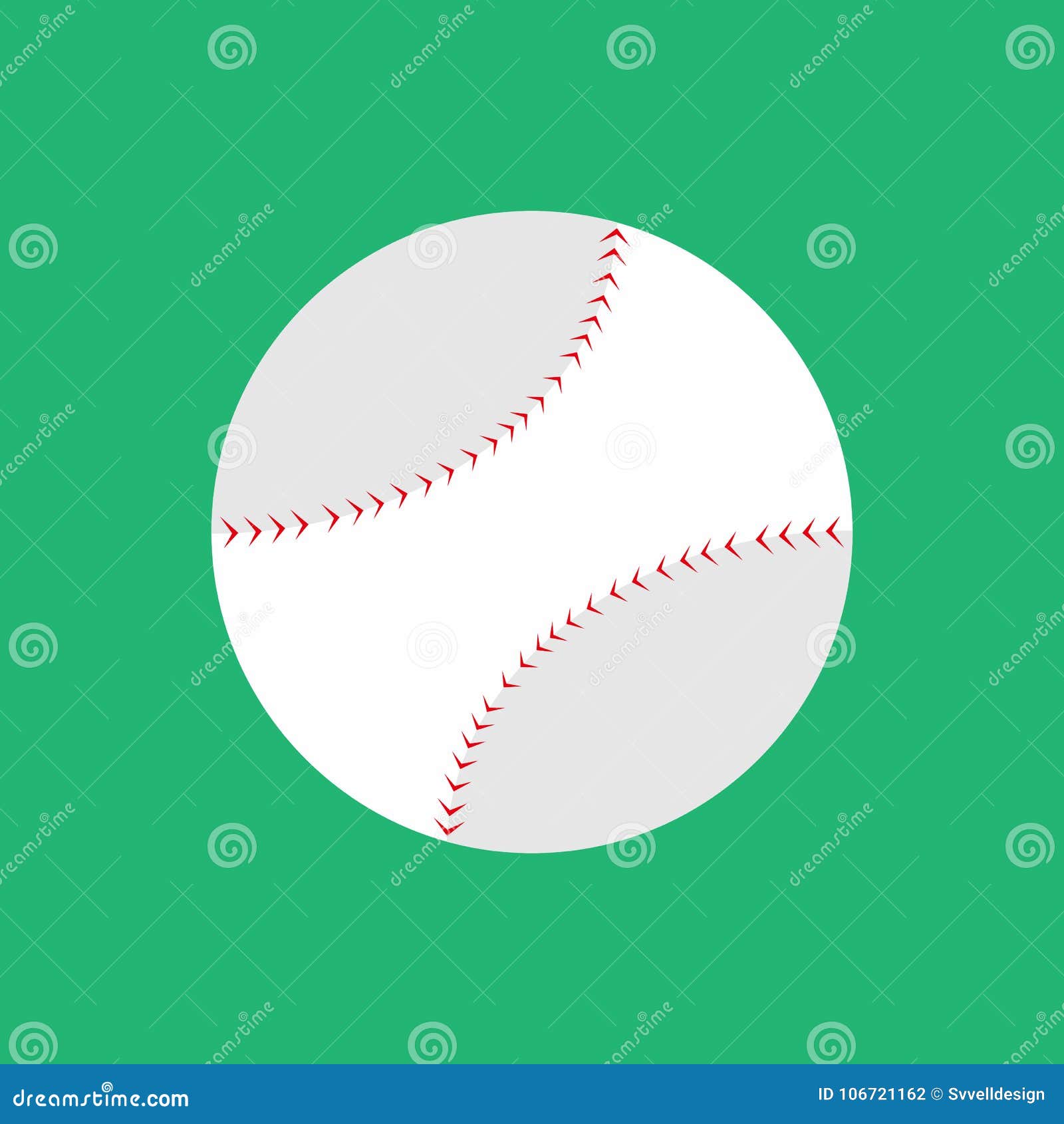 Simple Flat Style Baseball Vector Illustration Graphic Stock Vector ...