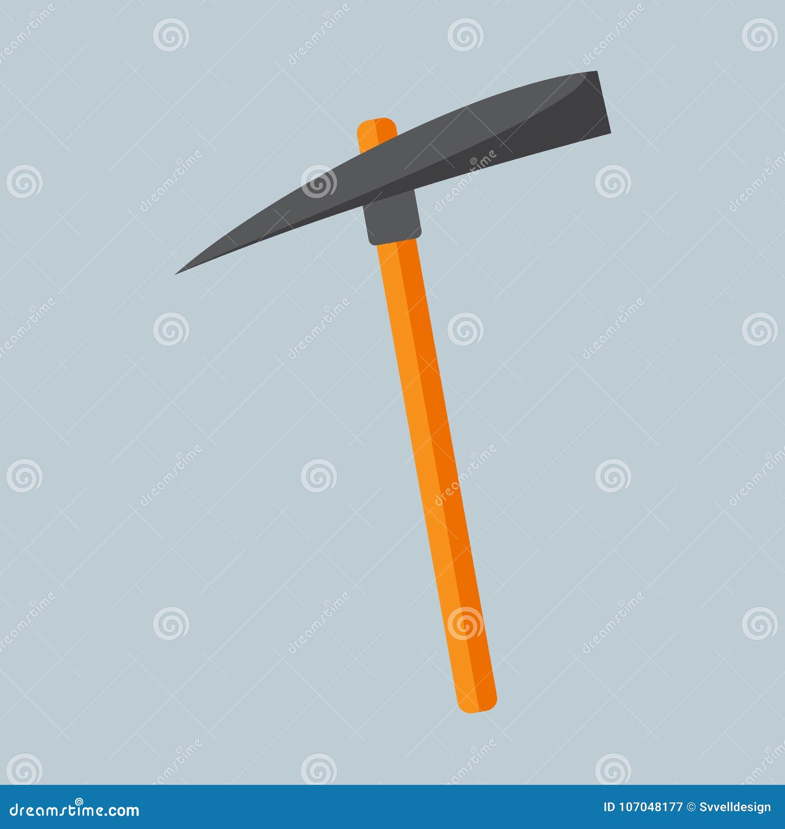 Simple Flat Style Pickaxe Mining Vector Illustration Graphic Stock ...