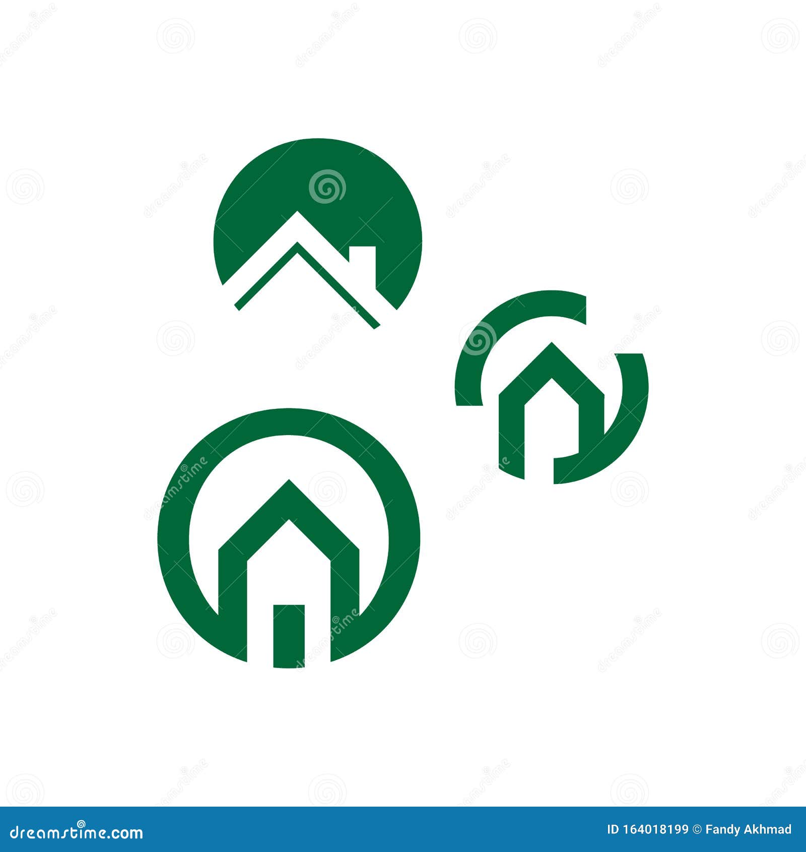 Simple Flat Styles Circle House Icon Logo Vector Illustration Design ...