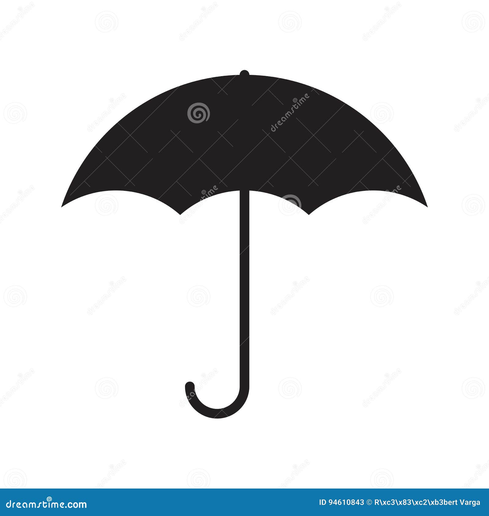 Simple flat umbrella icon stock vector. Illustration of scale - 94610843