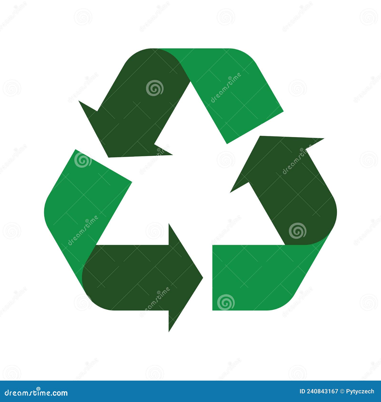 Simple Flat Universal Recycling Symbol Stock Vector - Illustration of ...