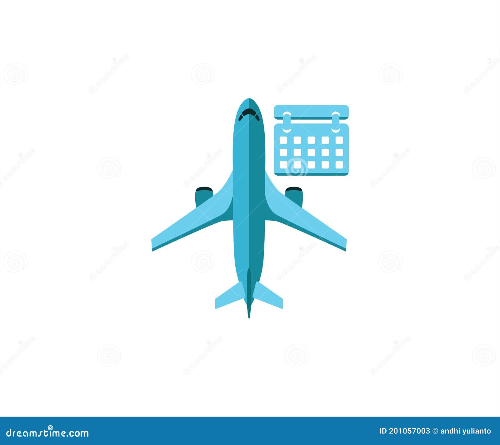Simple Flat Vector Design of Airplane Flight Schedule Activity Calendar ...