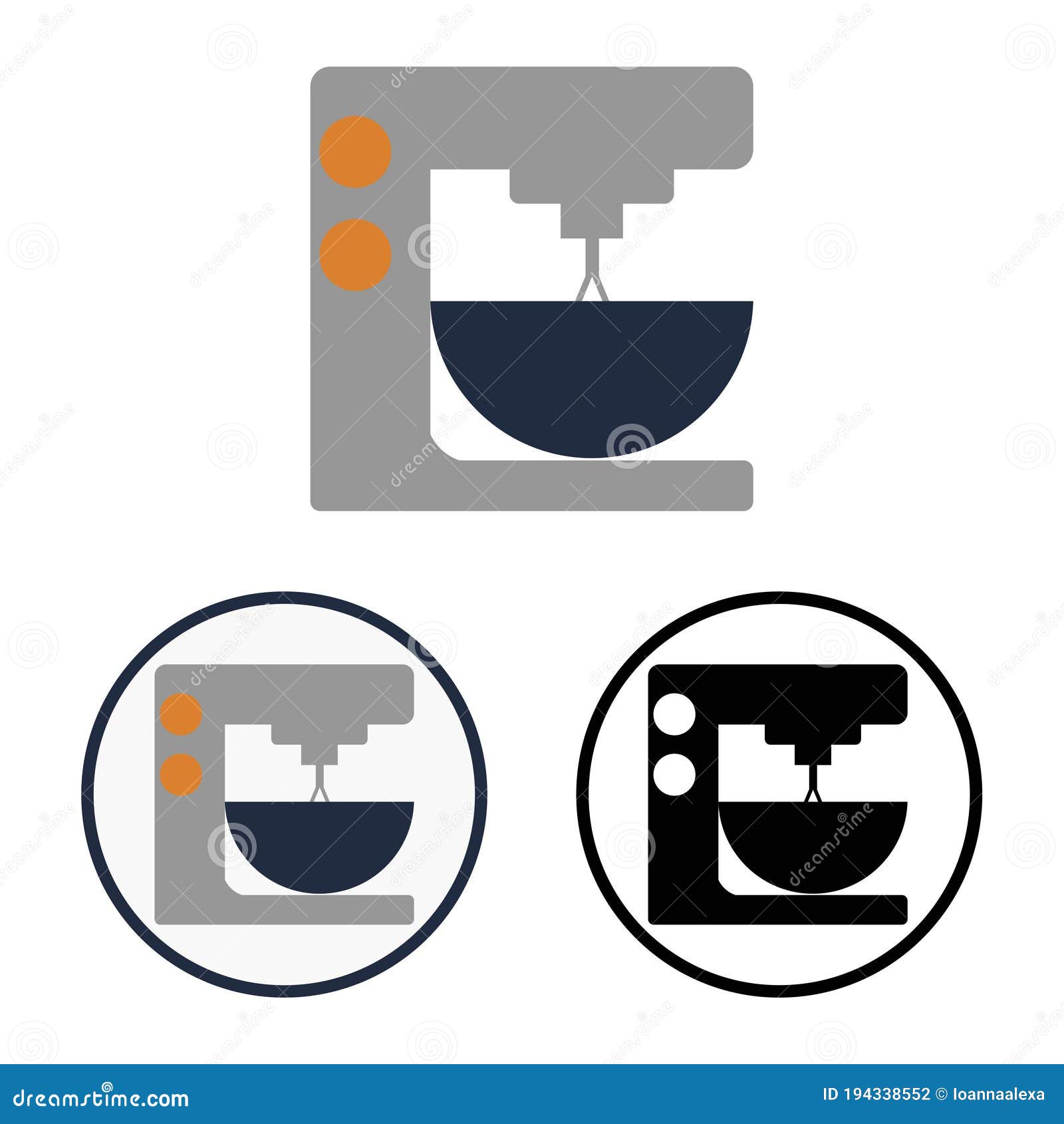 Simple Flat Vector Food Processor Icon Stock Vector - Illustration of ...