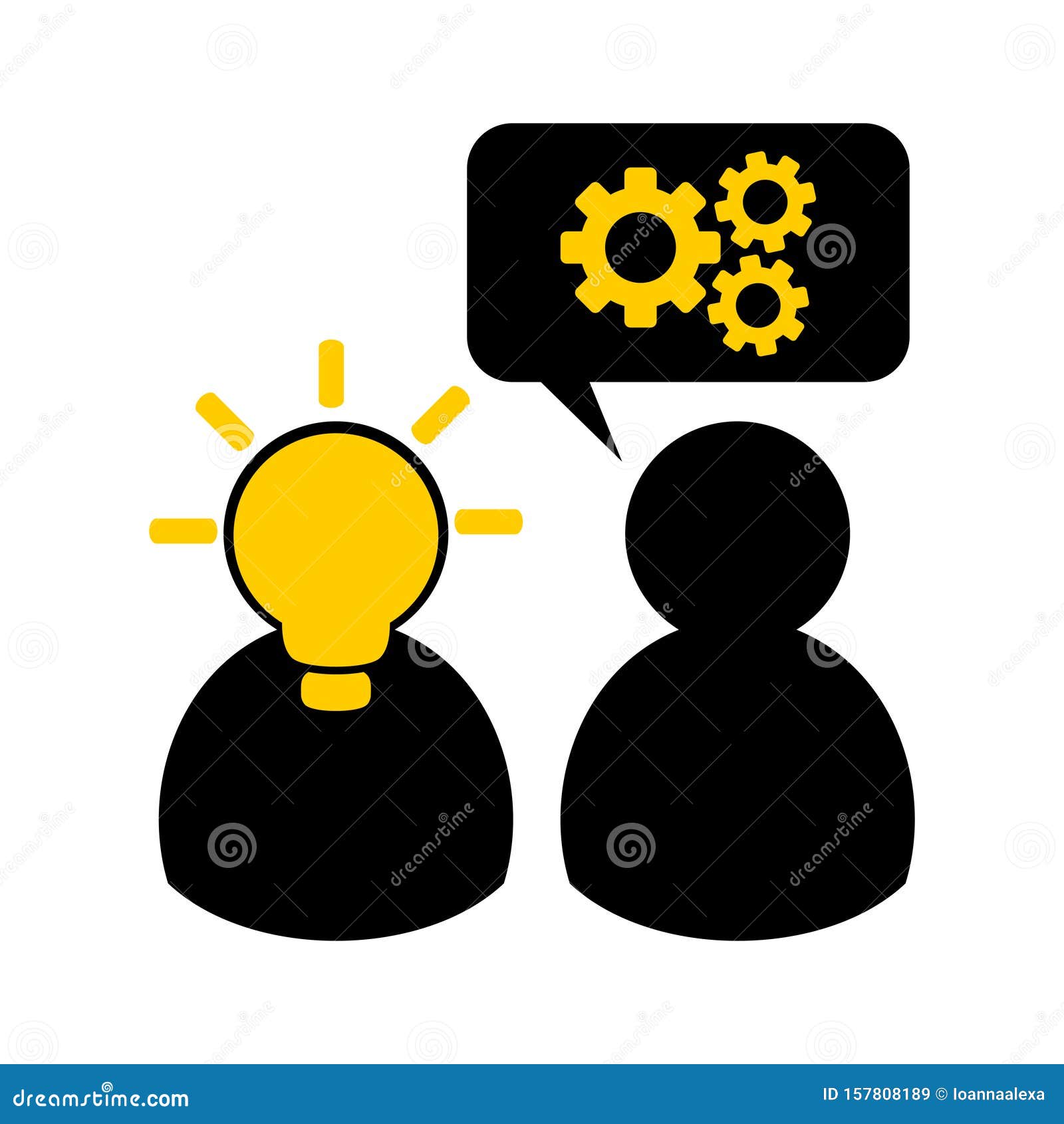 Simple Flat Vector Icon - Concept of Teamwork, Counseling, Sharing an ...