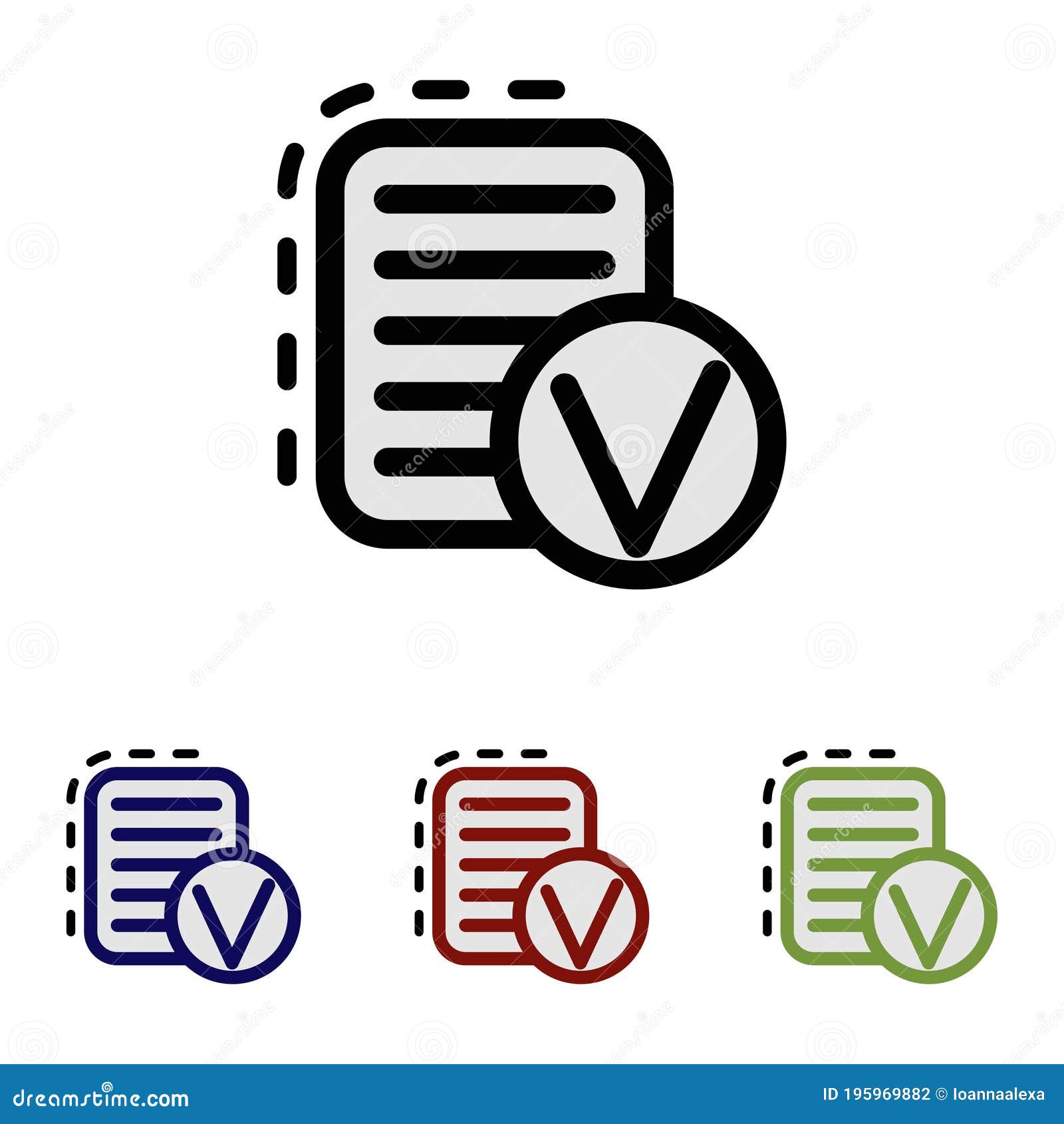 Simple Flat Vector Icon of the Document Quality Check Stock Vector ...