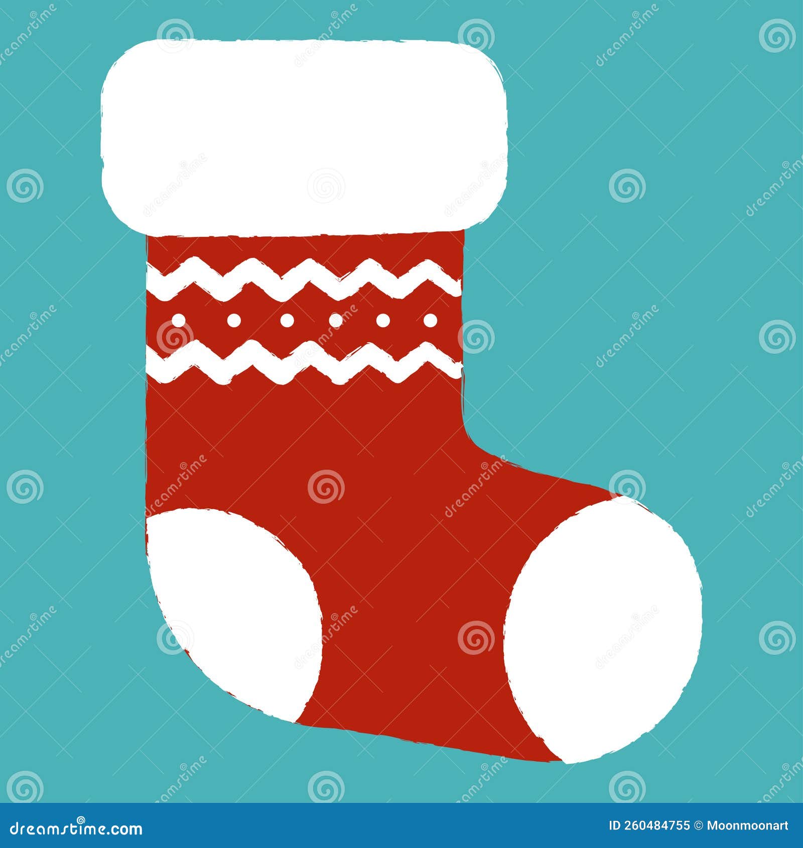 Simple Flat Vector Illustration of a Christmas Boot Stock Vector ...