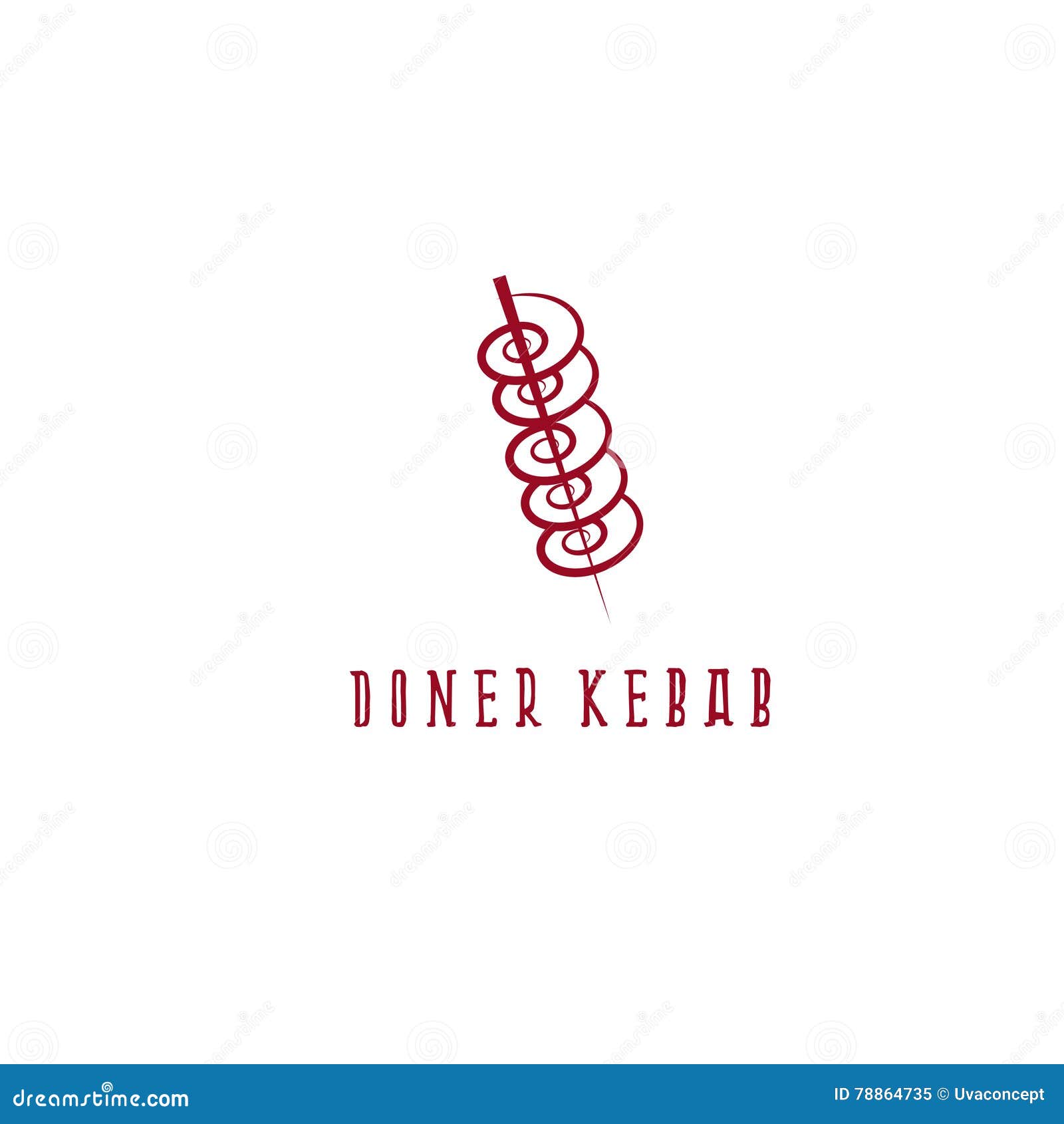 Simple Flat Vector Illustration of Doner Stock Vector - Illustration of ...