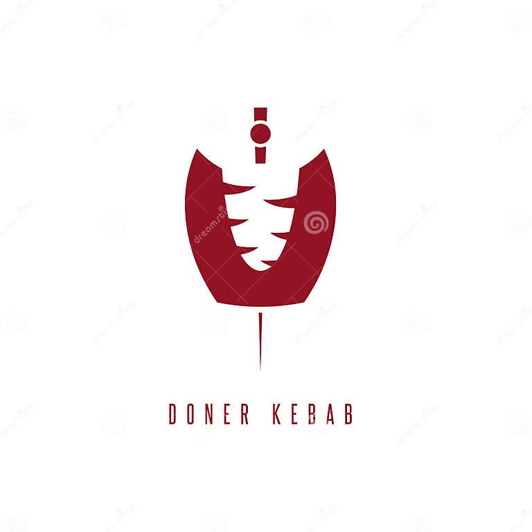 Simple Flat Vector Illustration of Doner Stock Vector - Illustration of ...