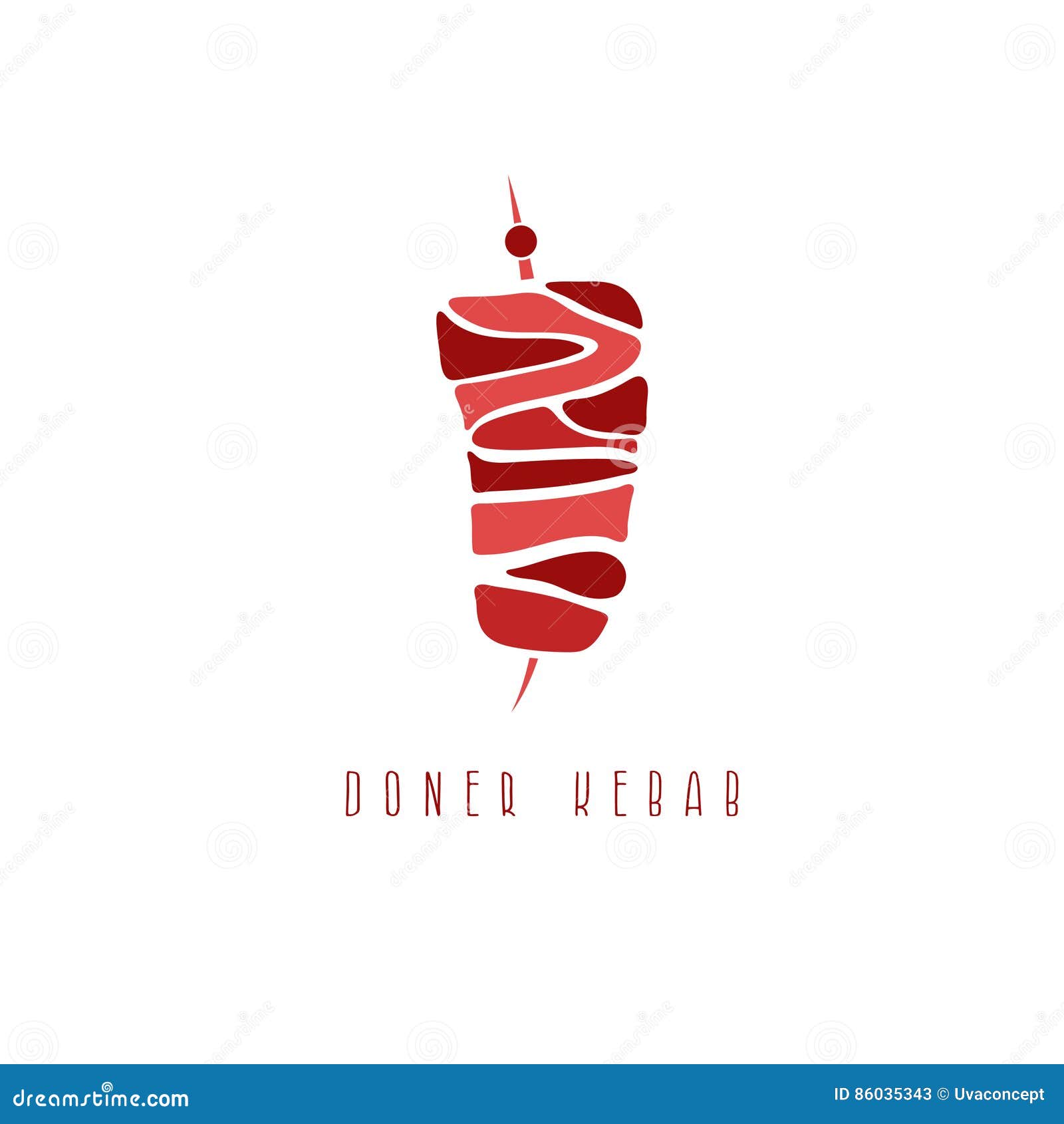 Simple Flat Vector Illustration of Doner Stock Vector - Illustration of ...