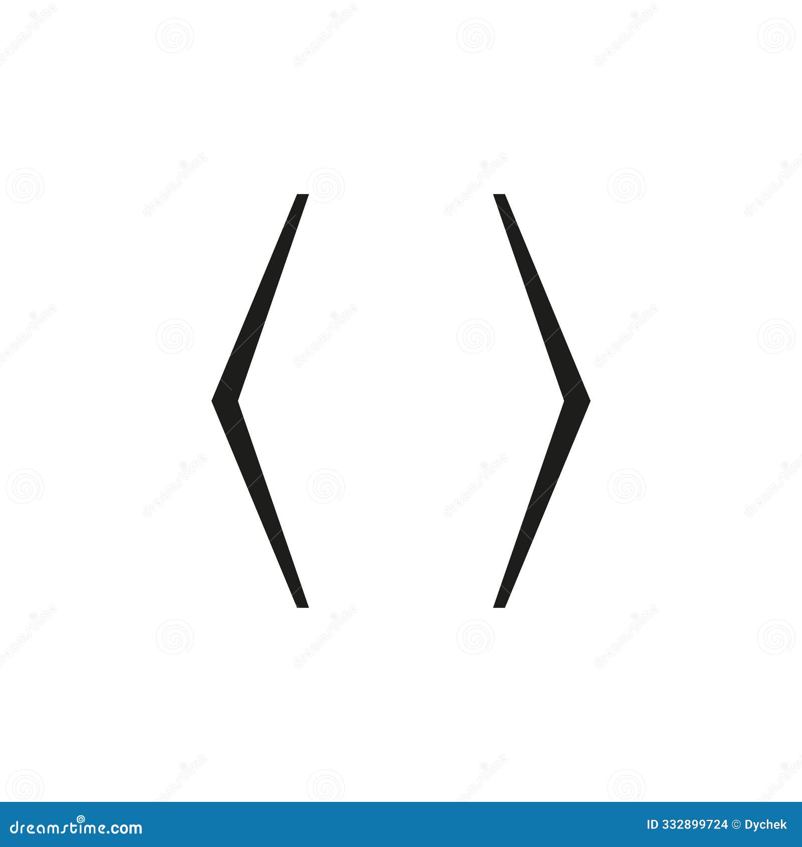 The Bracket Icon. a Simple Flat Vector Illustration on a White ...