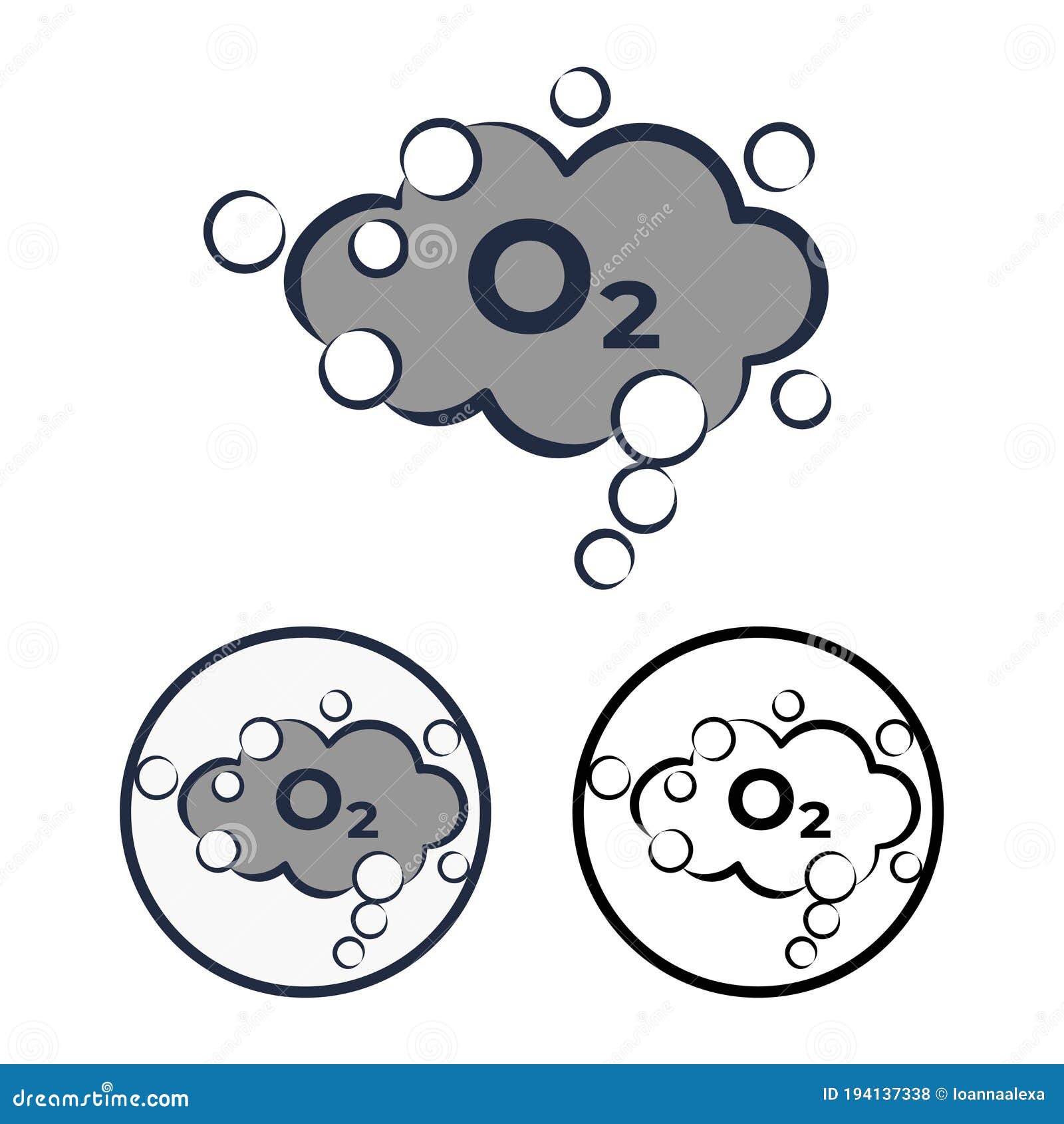 Simple Flat Vector Oxygen Clipart Stock Vector - Illustration of life ...