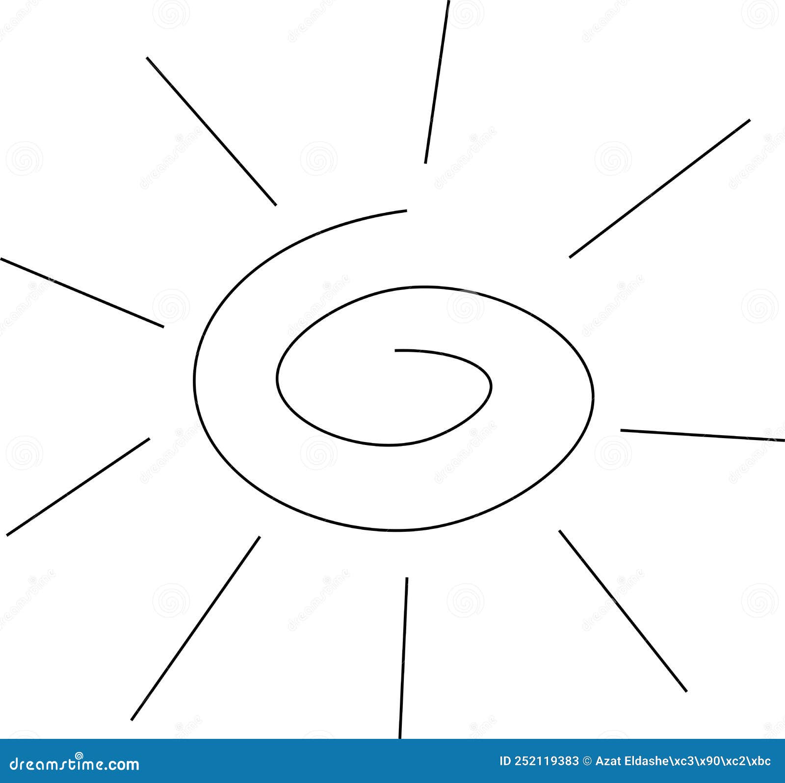 Simple Flat Vector Sun Icon Stock Vector - Illustration of drawing ...