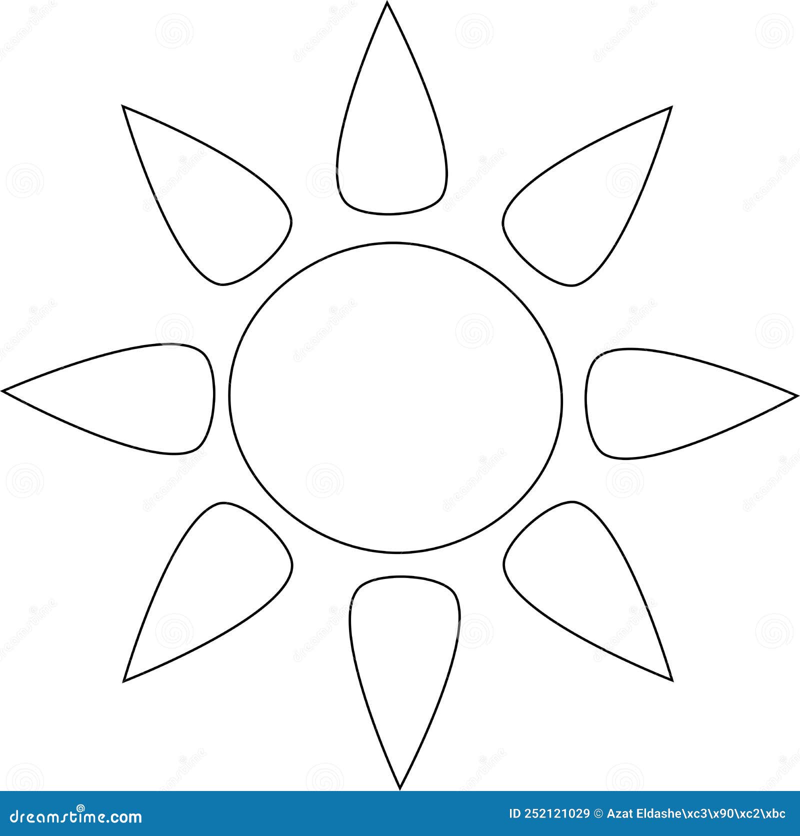 Simple Flat Vector Sun Icon Stock Vector - Illustration of transparent ...