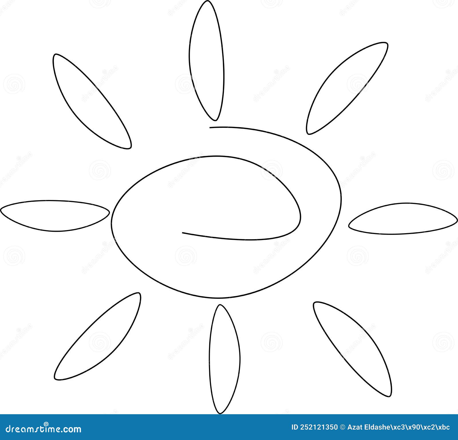Simple Flat Vector Sun Icon Stock Vector - Illustration of black ...
