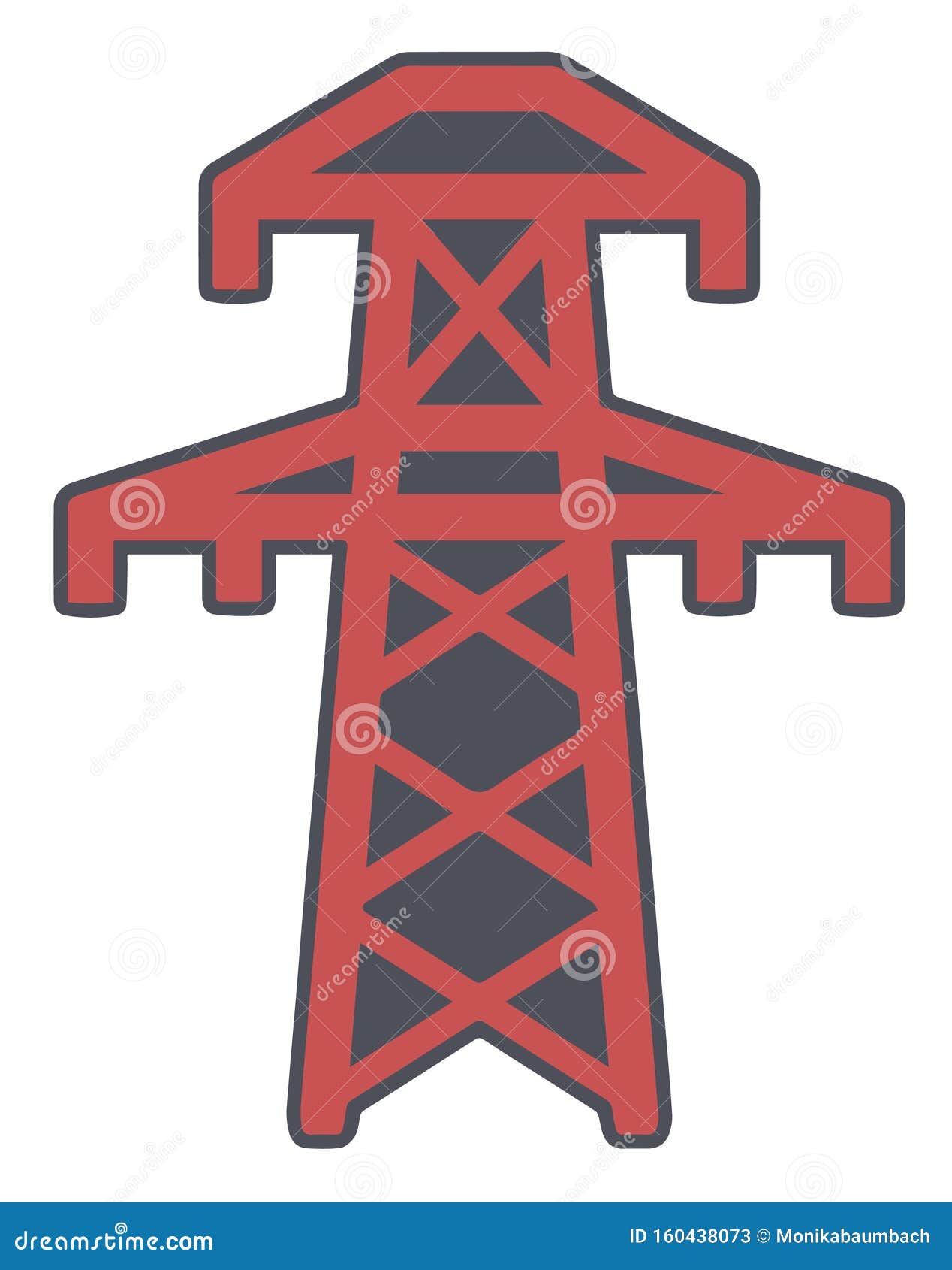 Vector Web Icon of an Electrical Tower Utility Pole Stock Vector ...