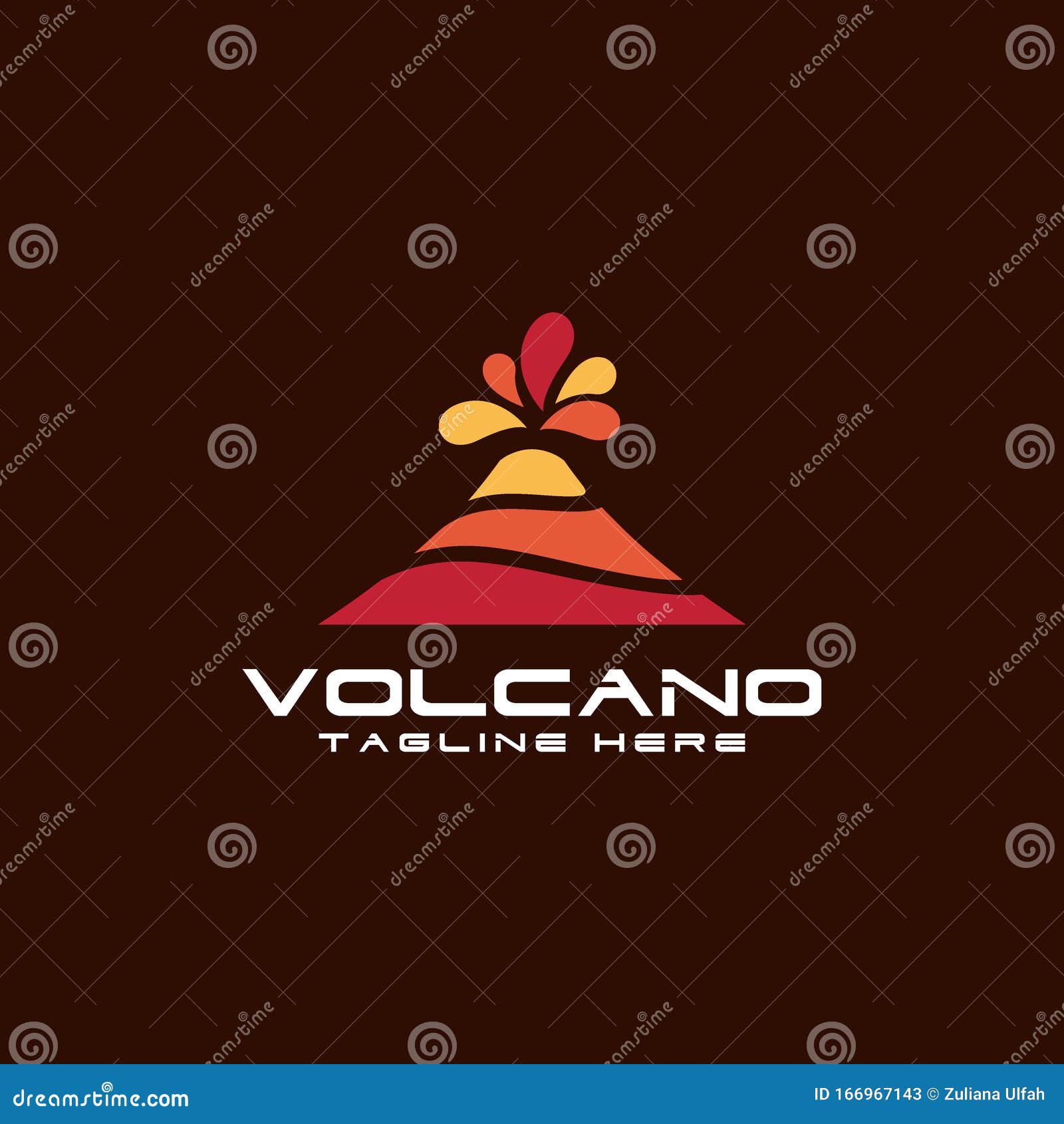 Simple Flat Volcano Logo Design Vector Stock Image Stock Illustration ...