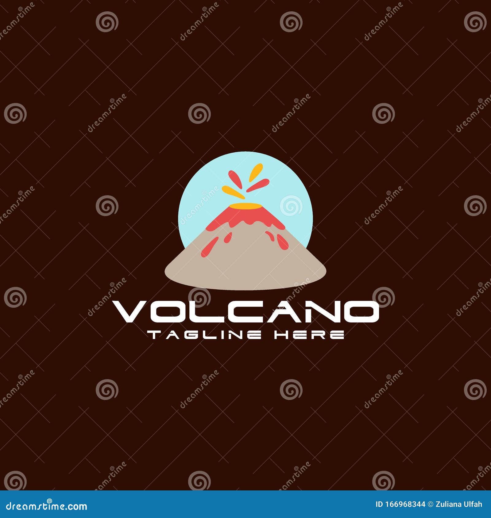 Simple Flat Volcano Logo Design Vector Stock Image Stock Vector ...