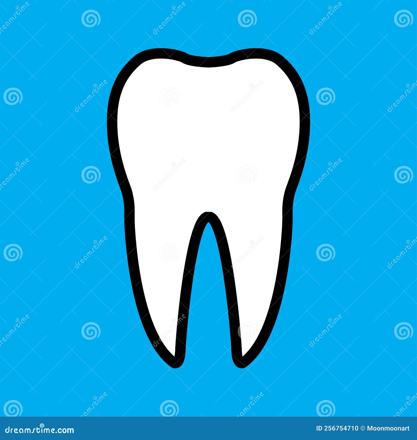 Simple Flat White Tooth Illustration. Vector Illustration Stock Vector ...