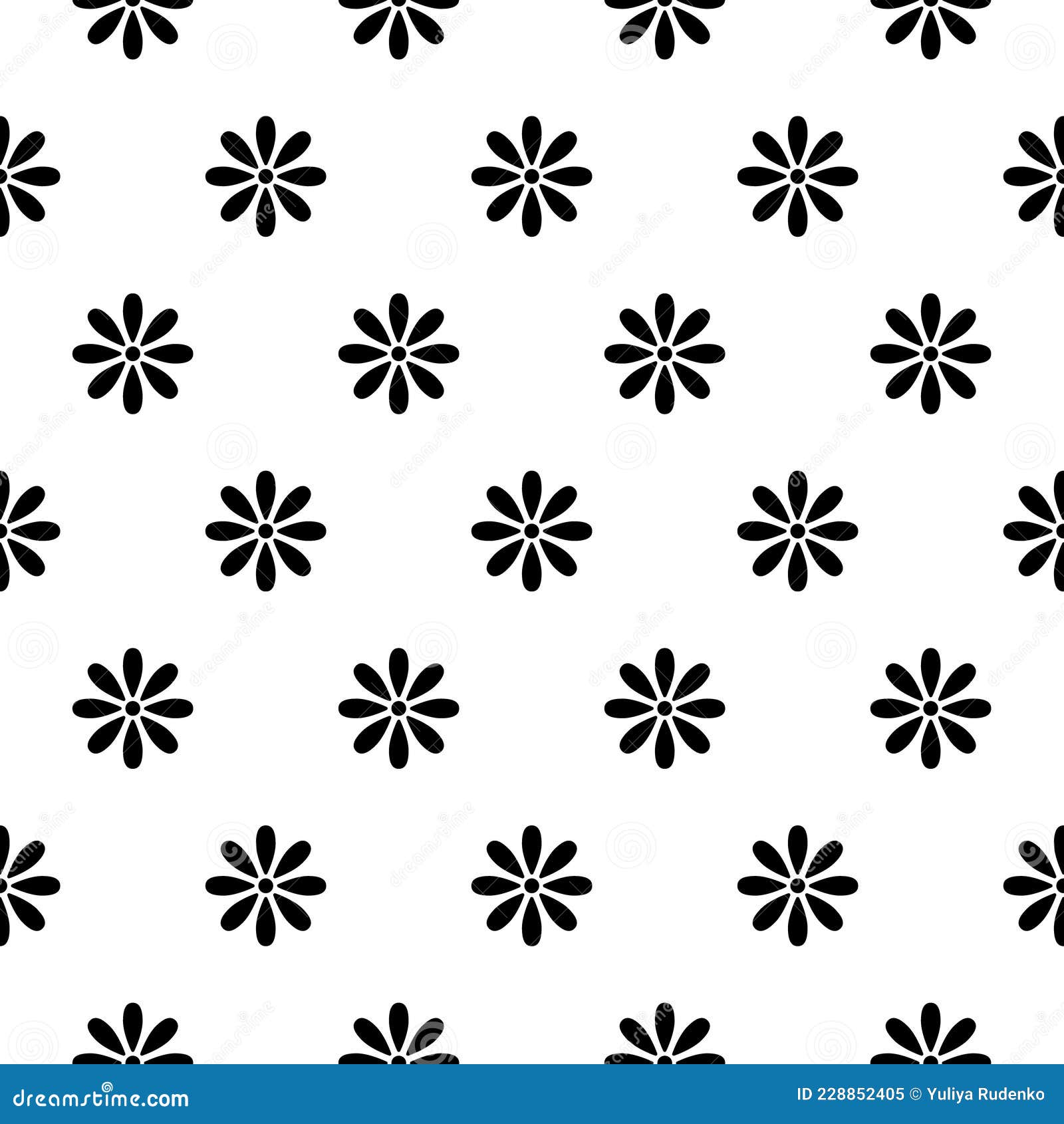 Simple Floral Pattern. Vector Minimalist Seamless Texture with Tiny ...