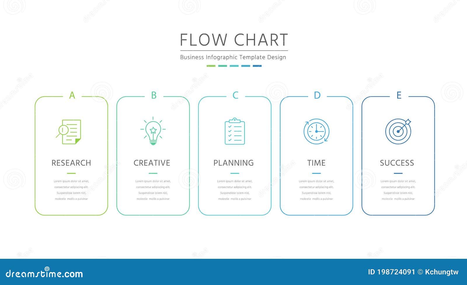 Simple Flow Chart Infographics Stock Vector - Illustration of business ...