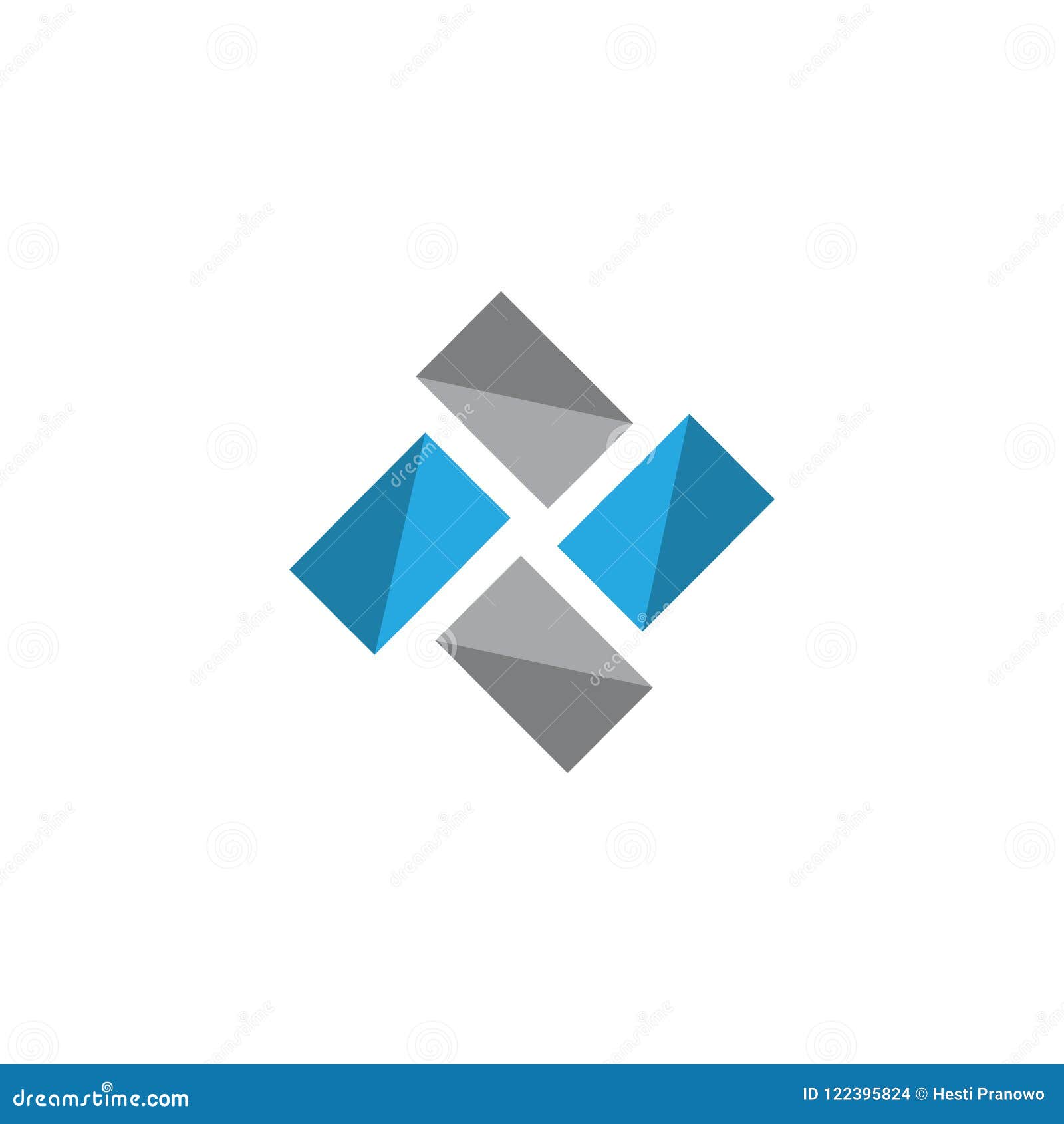 Simple, Flow Square Graphic Design on the White Background Stock Vector ...