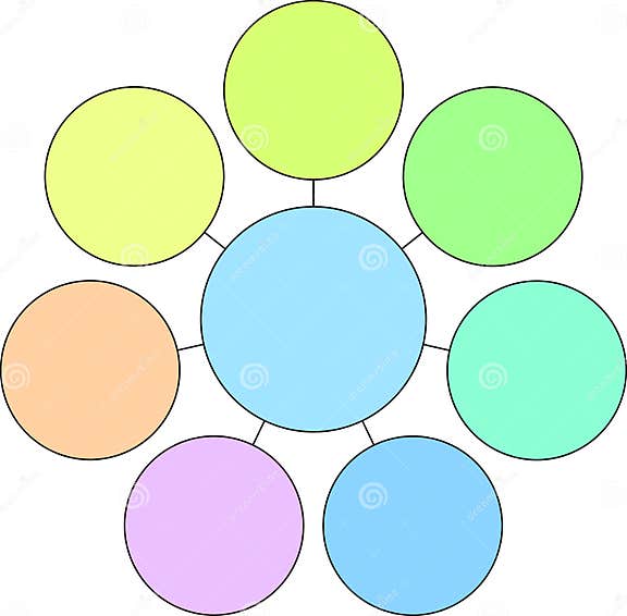 Simple Flowchart, Bubble Diagram or Mind Map Infographics Template ...