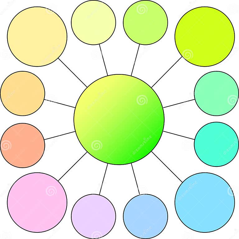 Simple Flowchart or Mind Map Infographics Template Stock Vector ...