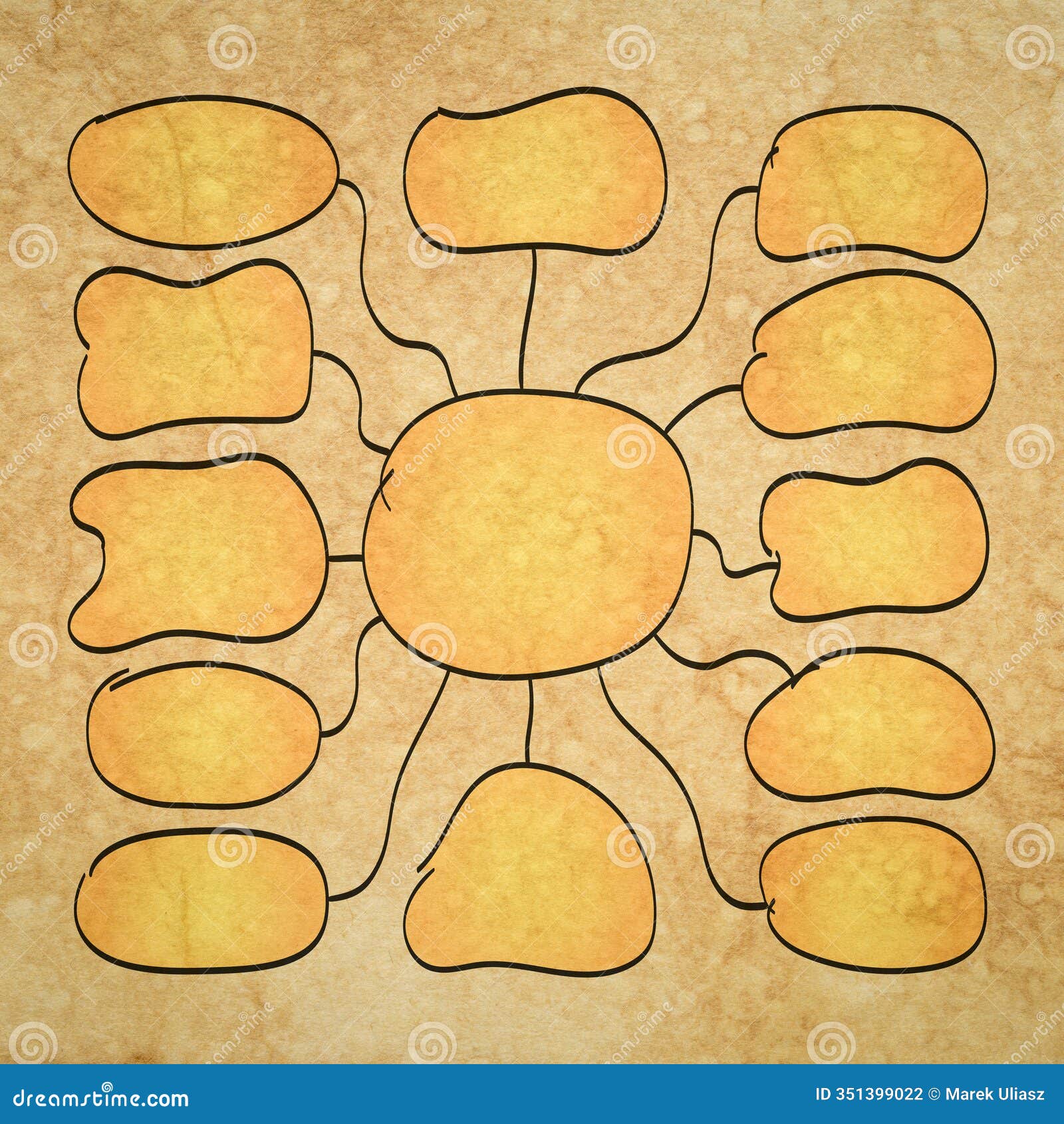 Simple Flowchart Sketch or Mind Map Infographics Template Stock Photo ...