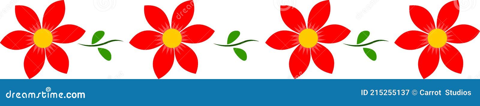 Simple Flower Banner Illustration Stock Vector - Illustration of ...