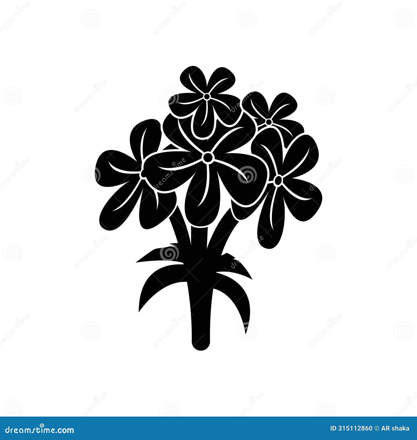 Simple Flower or Bouquet Decoration,illustration Design Template Stock ...