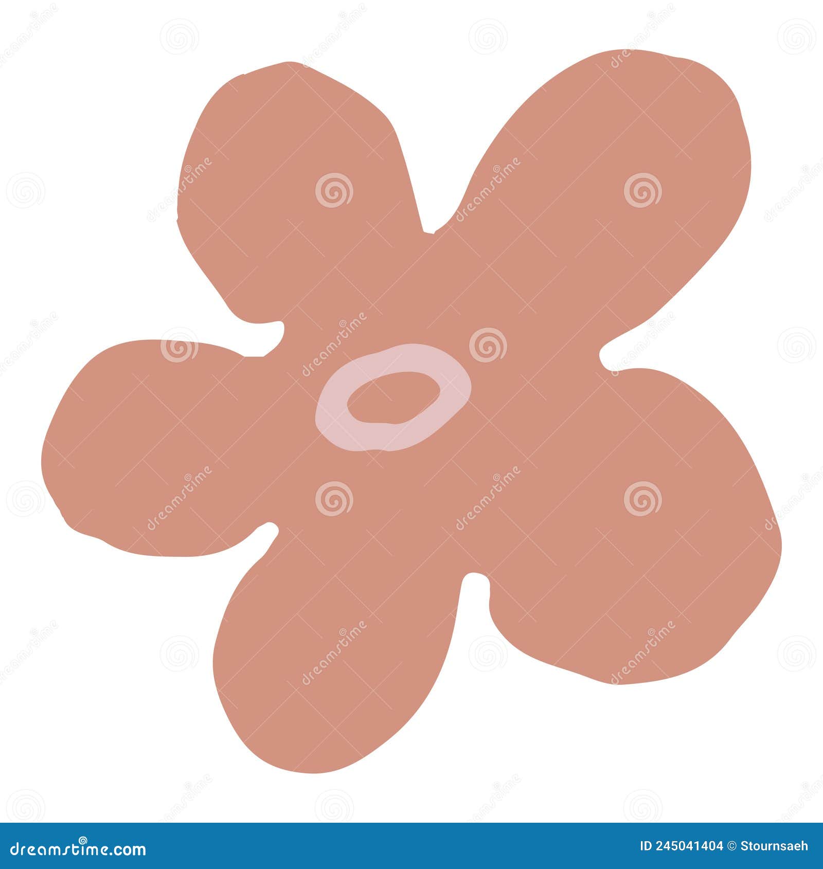 Simple Flower Design Element Isolated. Stock Vector - Illustration of ...