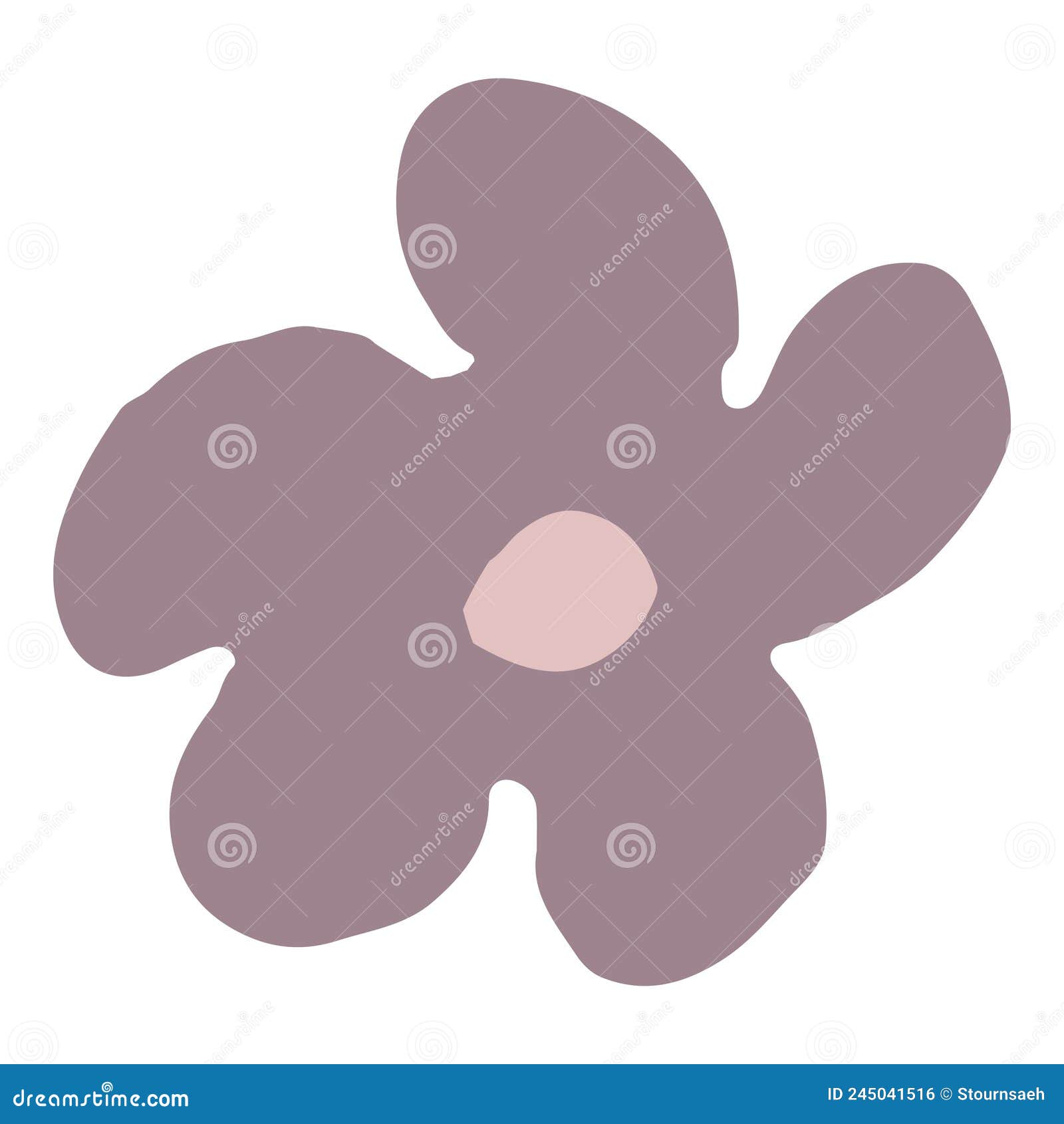 Simple Flower Design Element Isolated. Stock Vector - Illustration of ...