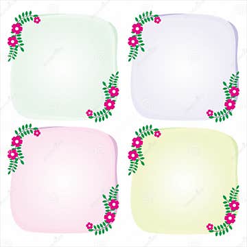 Simple Flower Frame stock vector. Illustration of soft - 87281243