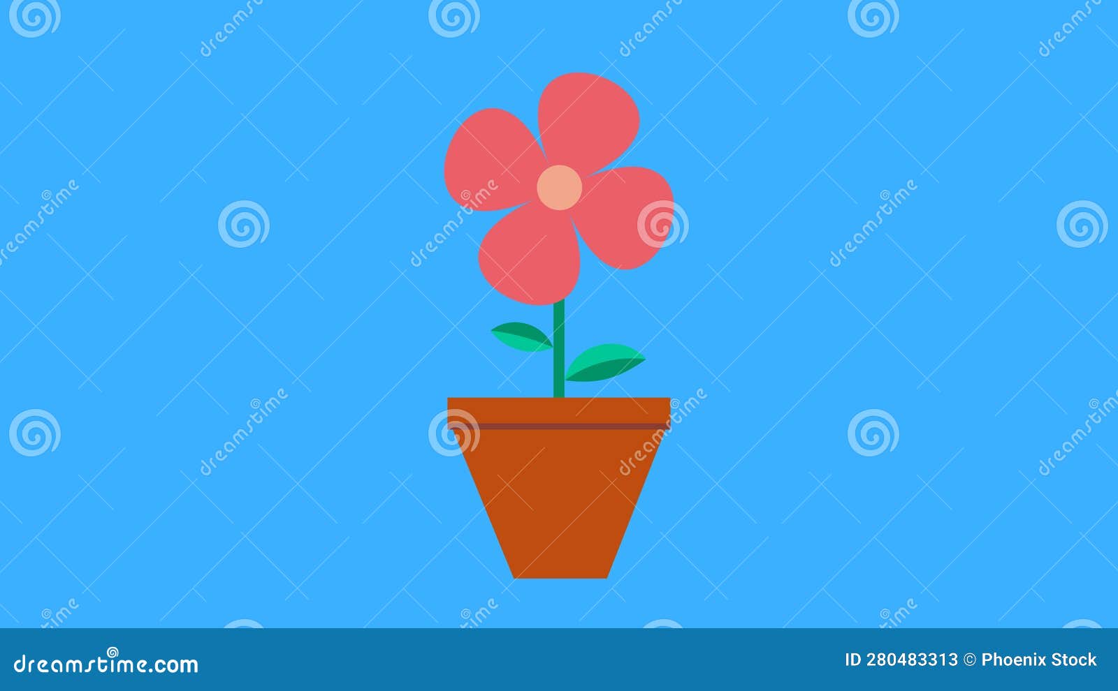 Simple flower stock illustration. Illustration of backgrounds - 280483313