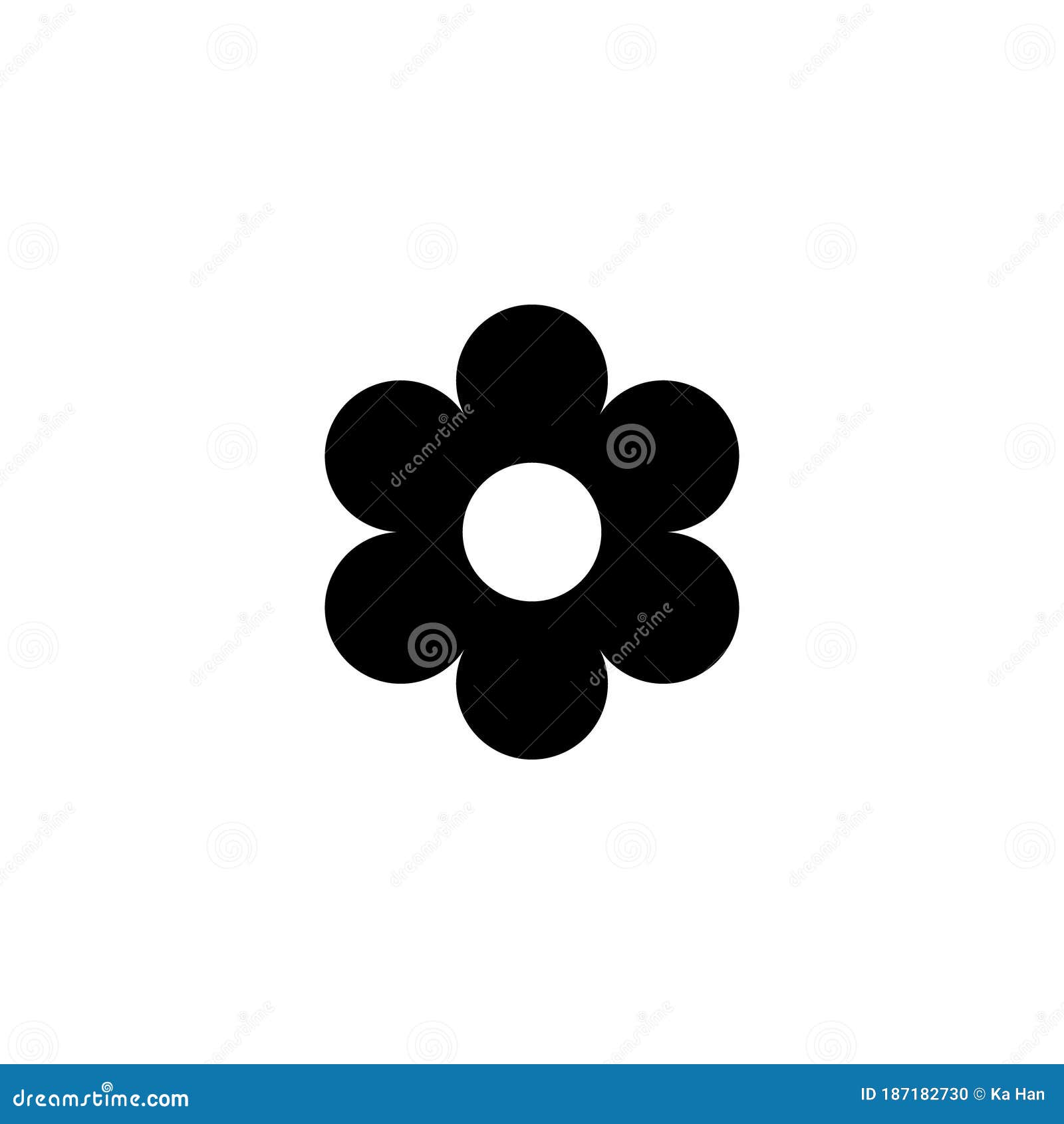 Simple Flower Icon Vector in Trendy Style Stock Vector - Illustration ...