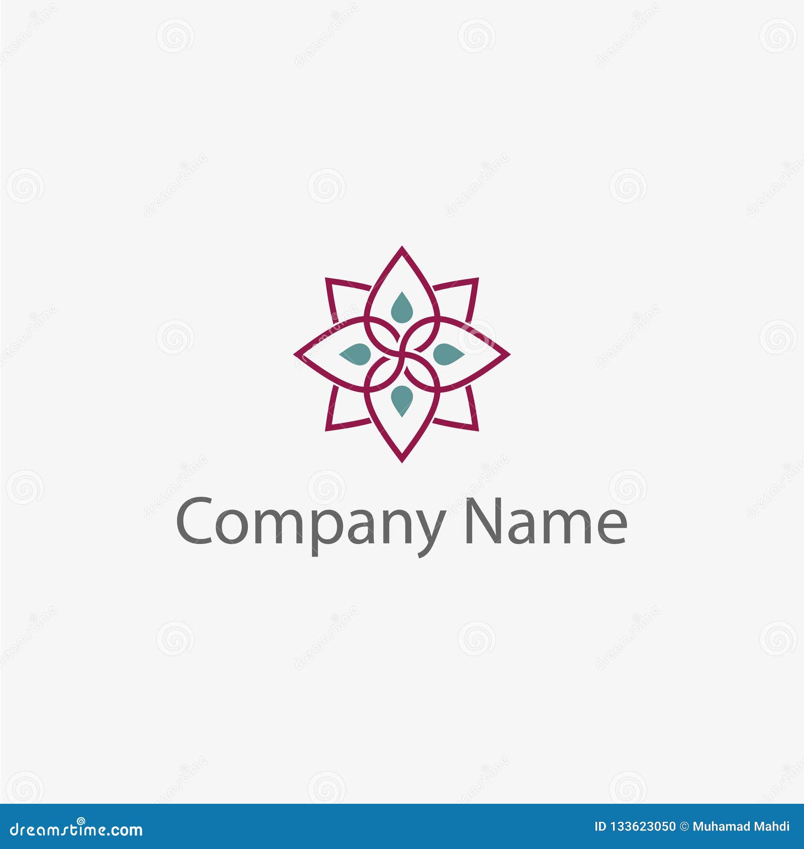 Simple Flower Logo Template Stock Illustration - Illustration of beauty ...