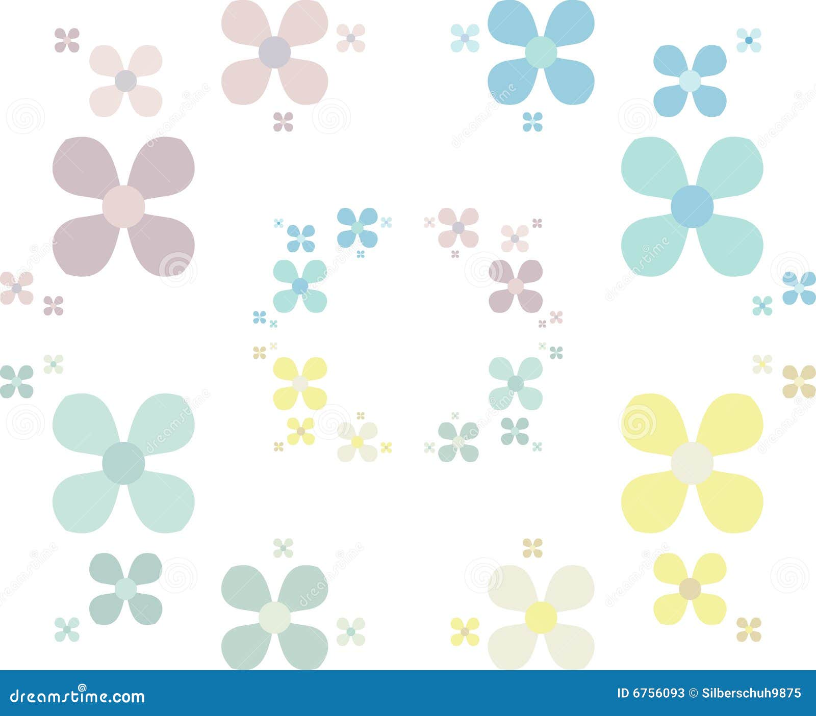 Simple Flower Pattern Pastels Stock Illustrations – 30 Simple Flower ...